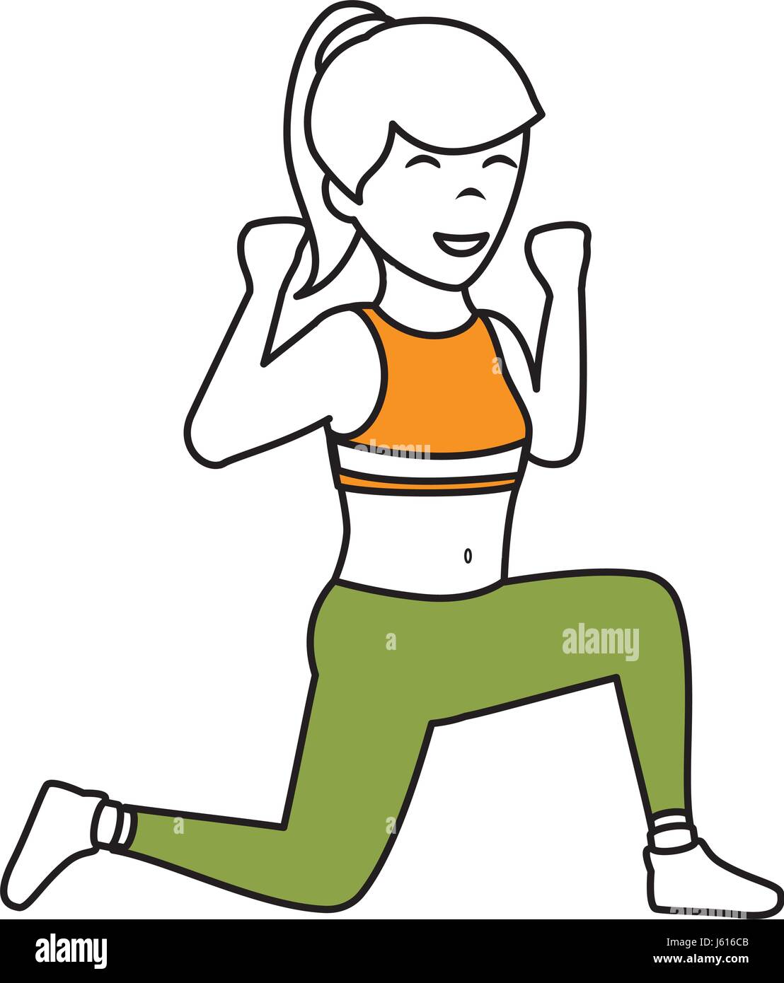 Athletic woman exercising character Stock Vector Image & Art - Alamy