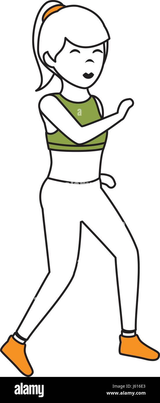 Athletic woman exercising character Stock Vector Image & Art - Alamy