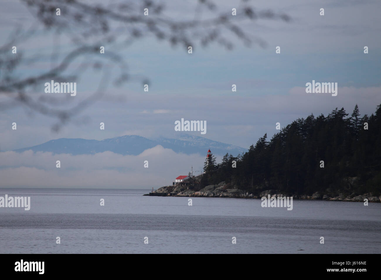 Lighthouse in Vancouver Burrard Inlet looking west Stock Photo - Alamy