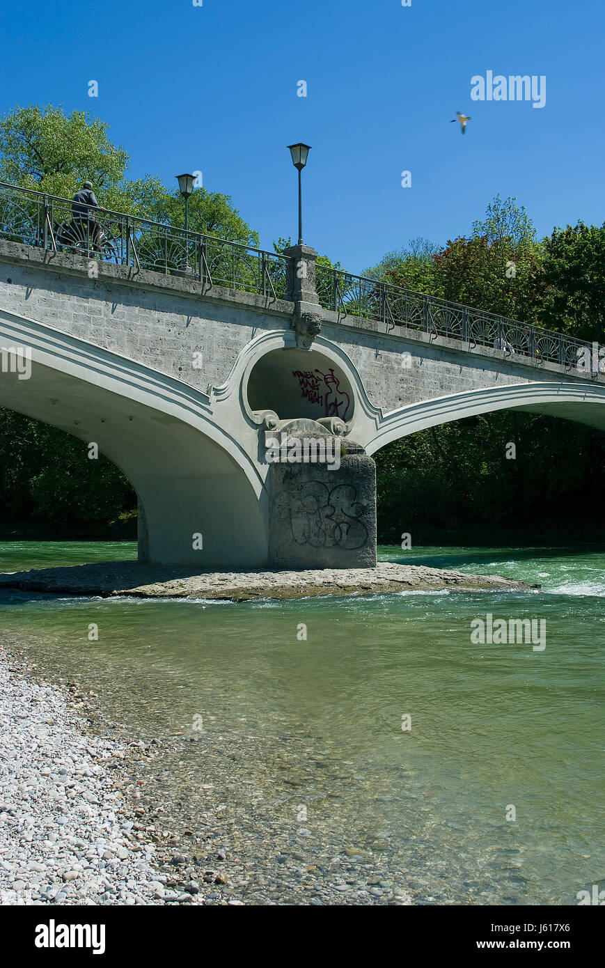 bridge bavaria munich bavarian emblem river water historical bridge ...