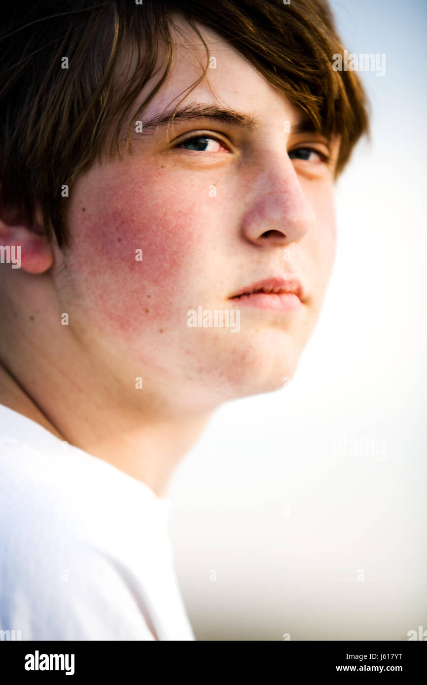 male masculine portrait blank european caucasian youth handsome ...