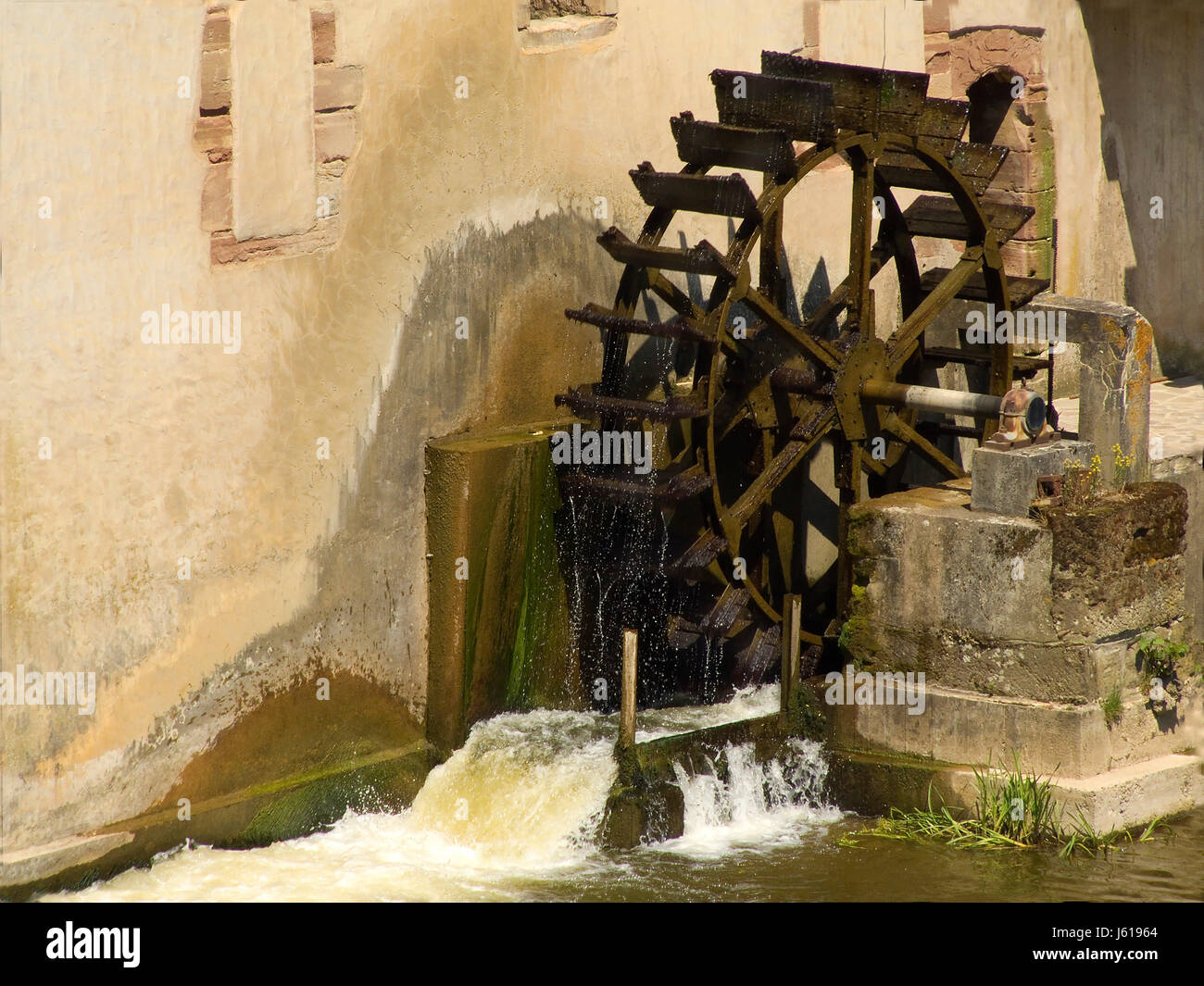 stream watercourse water mill waterpower water impel building buildings ...