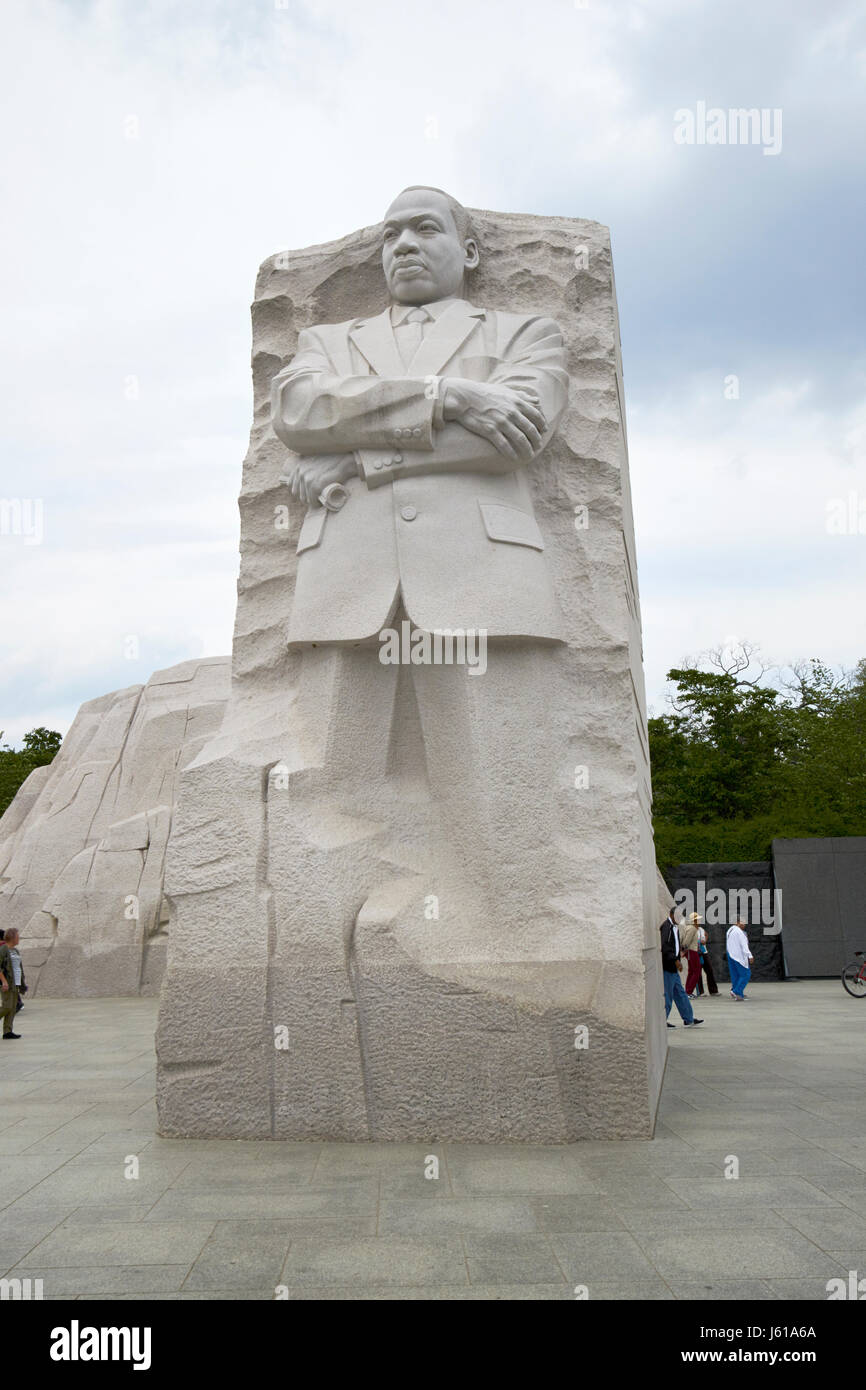 stone of hope at the Martin Luther King Jnr memorial Washington DC USA ...