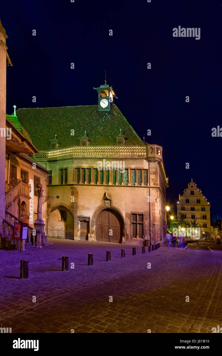 downtown colmar at night Stock Photo - Alamy