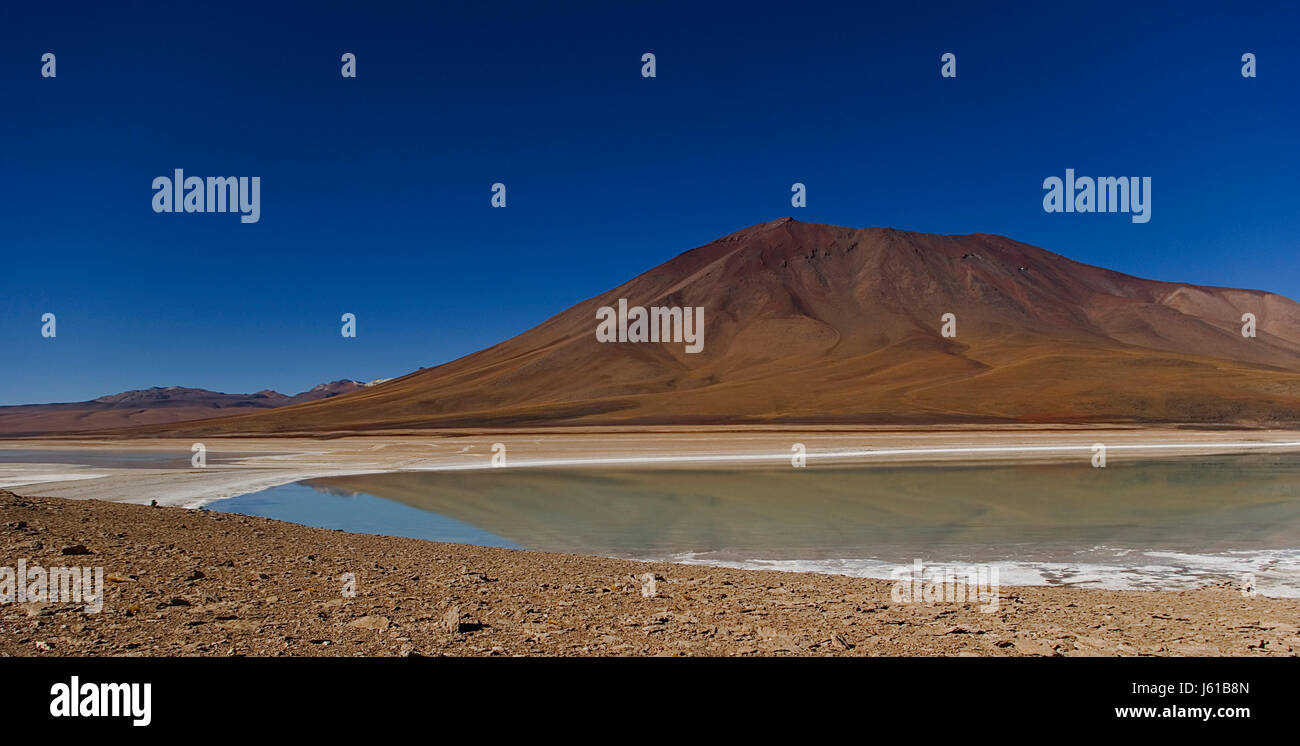 mountains south america lagoon bolivia firmament sky salt water sea ...
