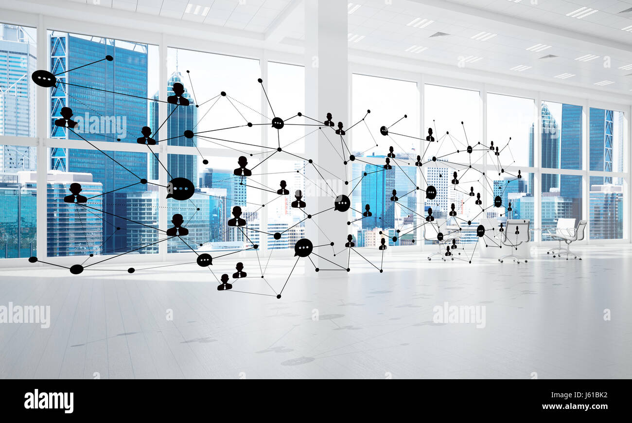 Networking and wireless connection as concept for effective modern ...