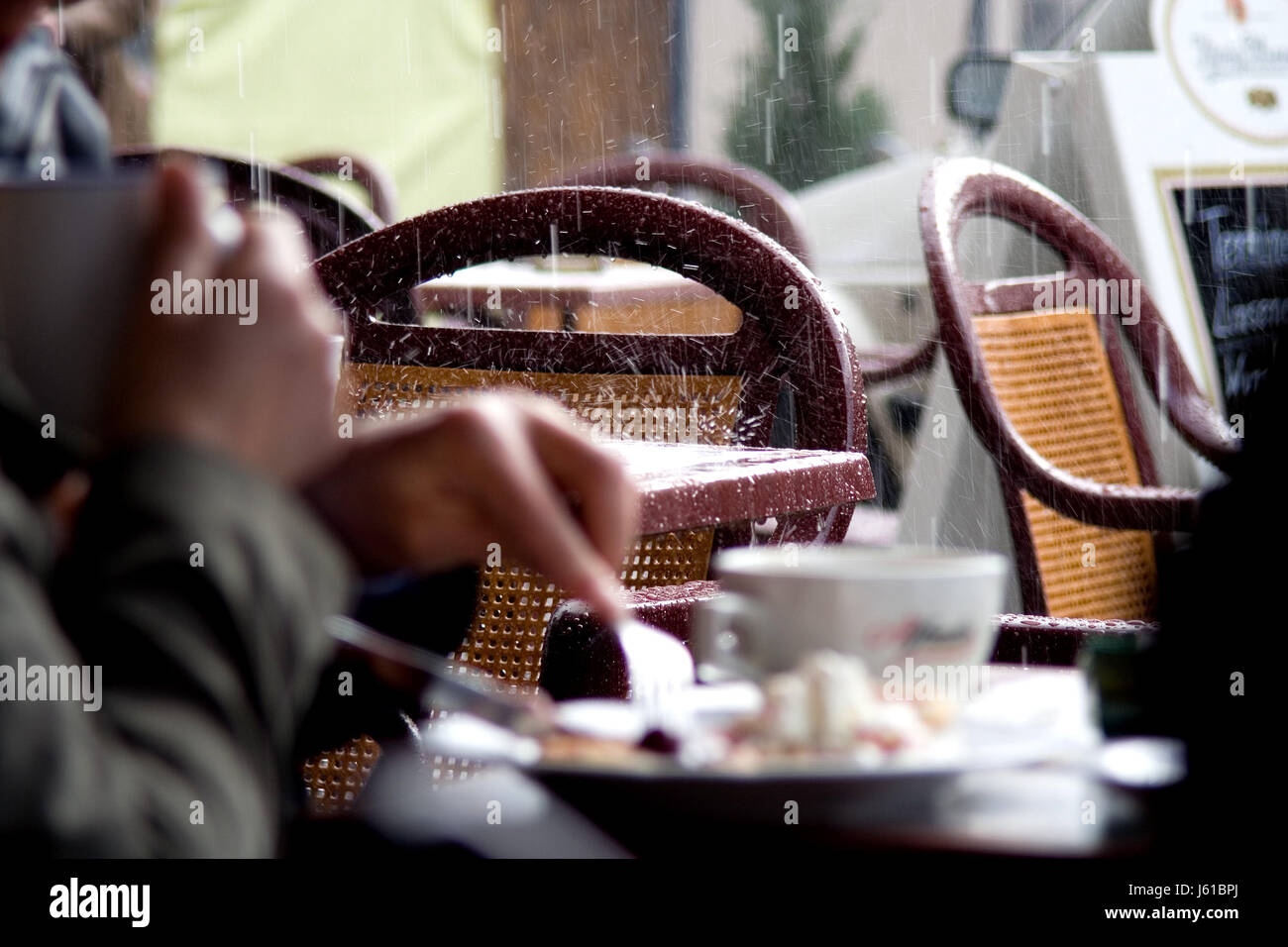 summer summerly cream wafers waffles coffee rain raining drink drinking ...