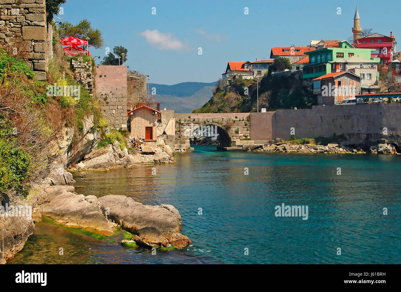 turkey shore house building bridge beach seaside the beach seashore ...
