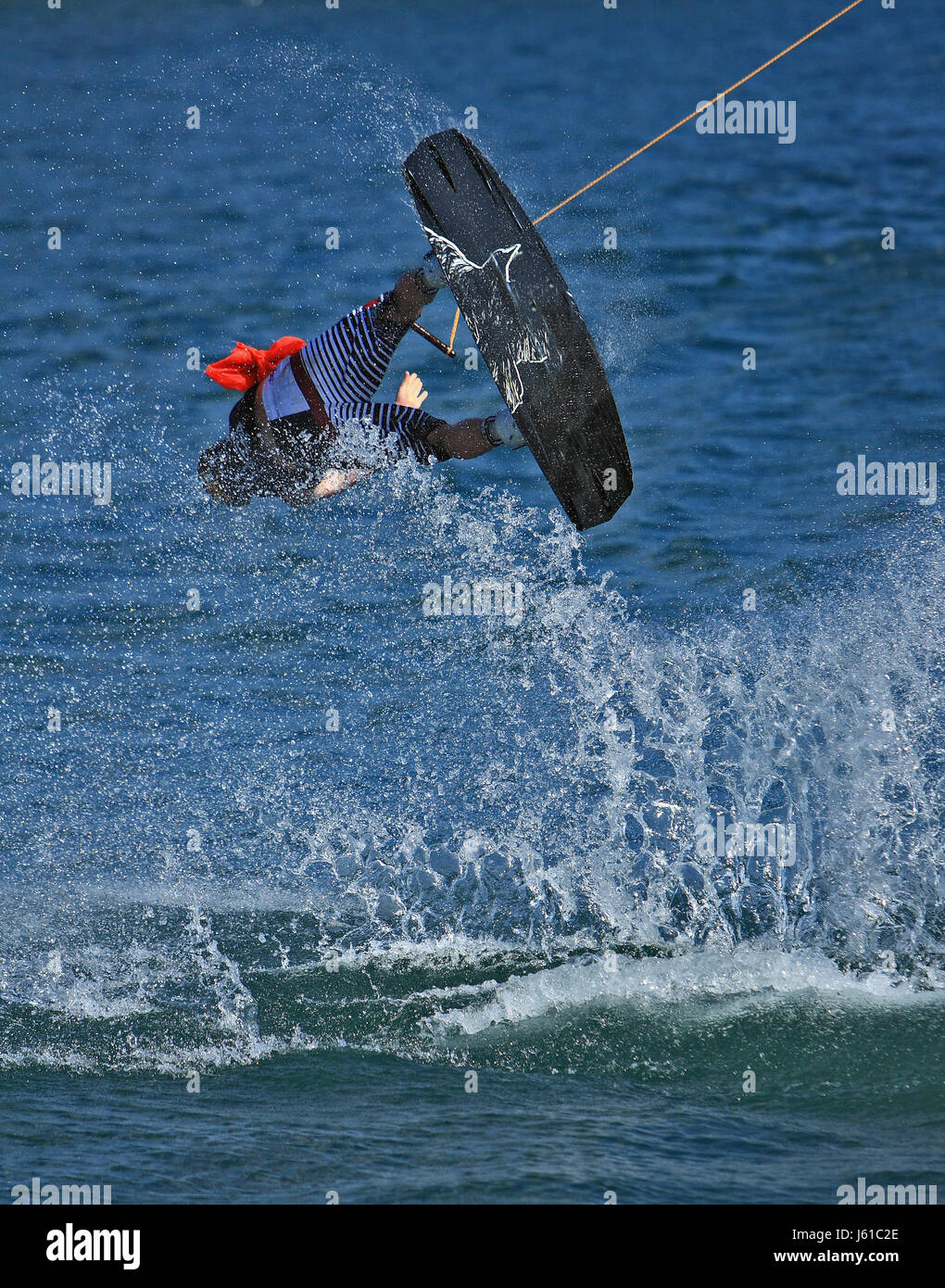 water ski water courageous spring bouncing bounces hop skipping frisks ...