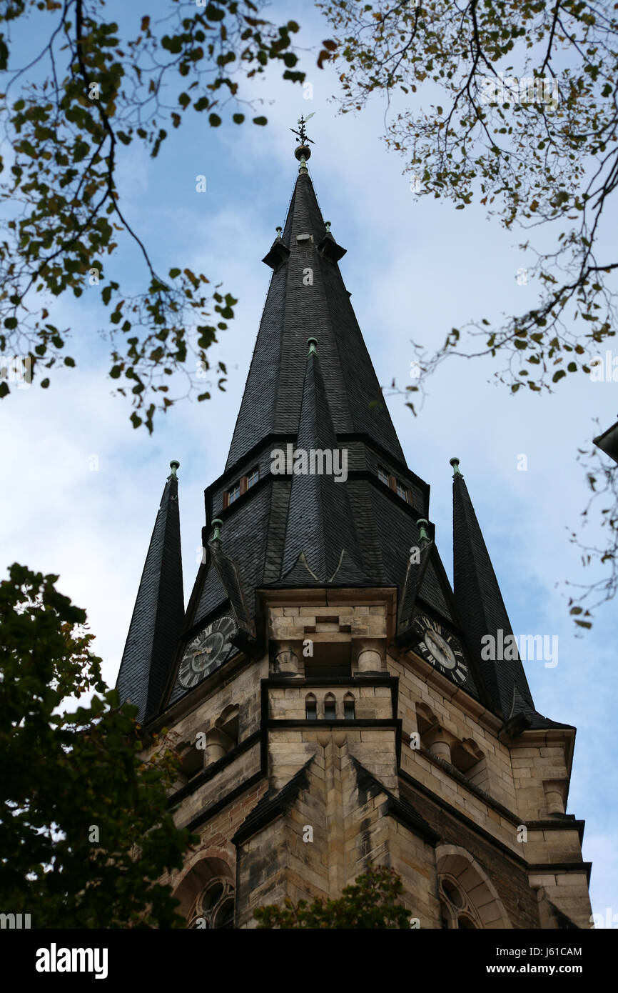 church steeple gable building buildings church germany german federal ...