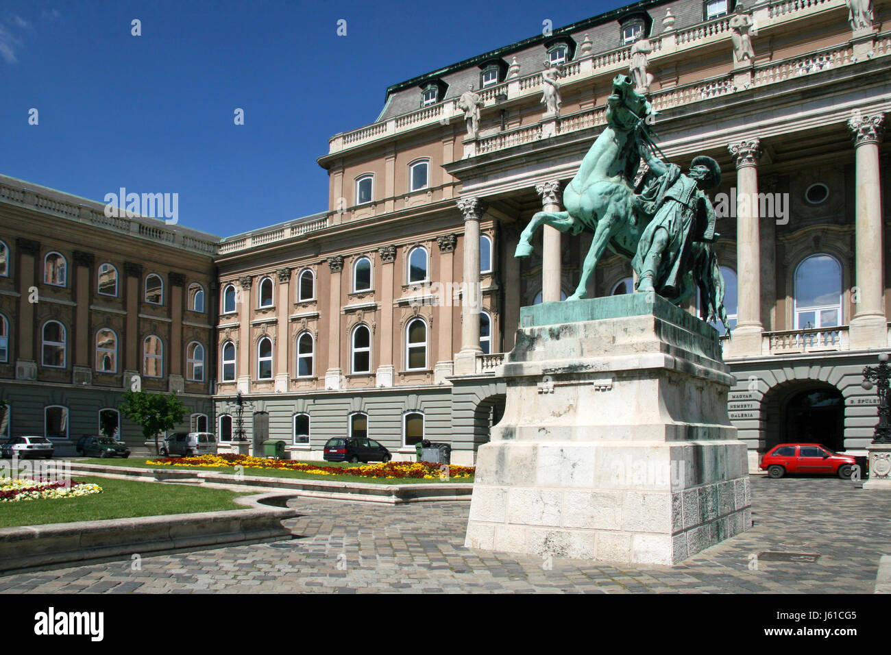 blue historical city town culture work of art horse statue window ...