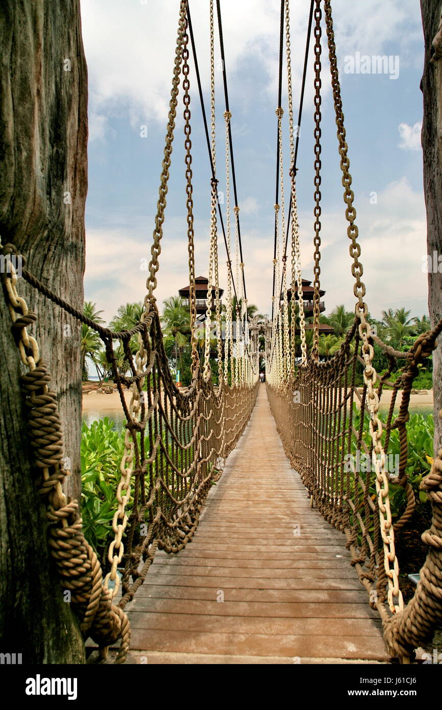 wood asia bridge suspension bridge exotic connection connectivity ...
