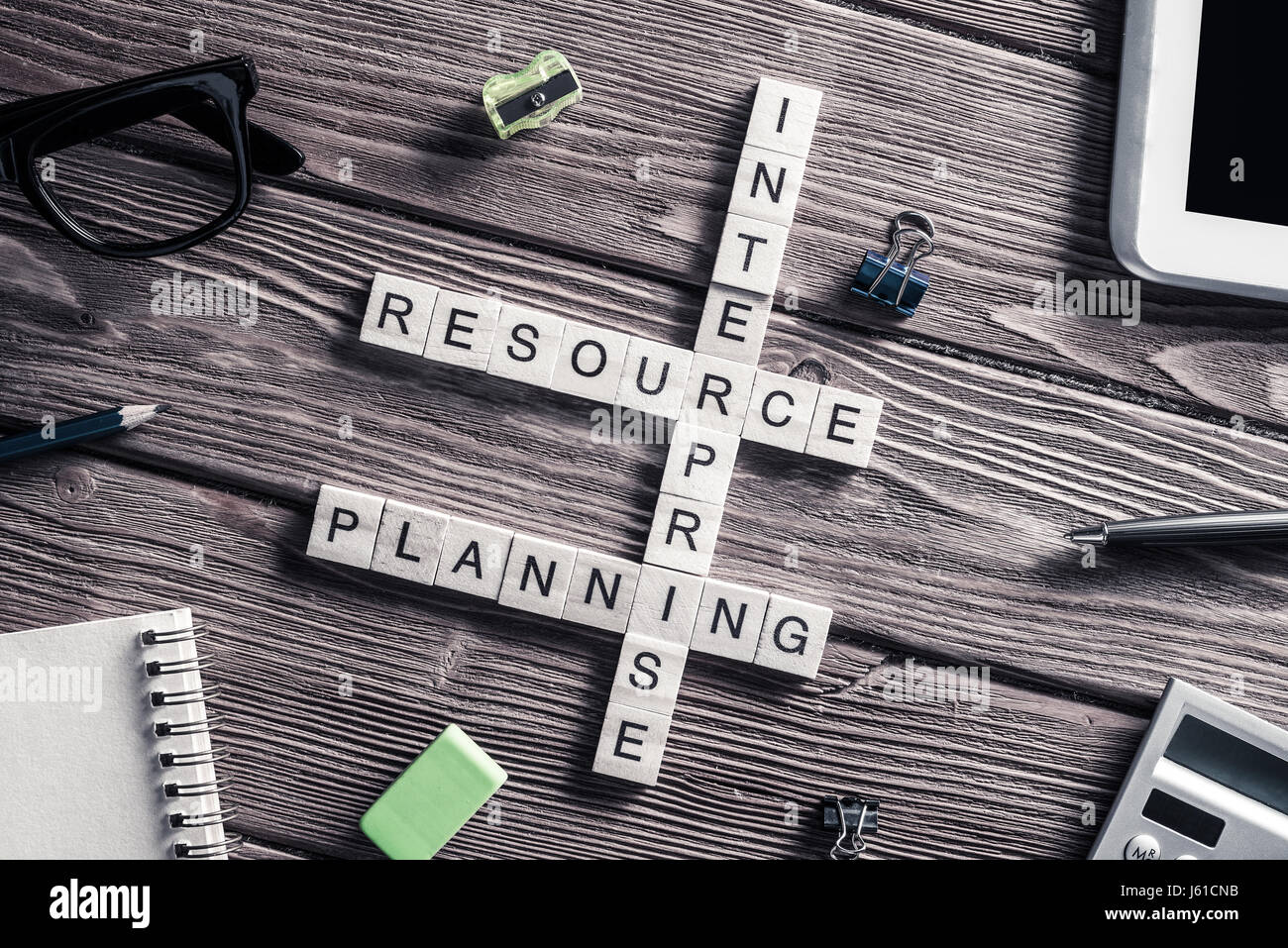 Conceptual business keywords on table with elements of game maki Stock ...