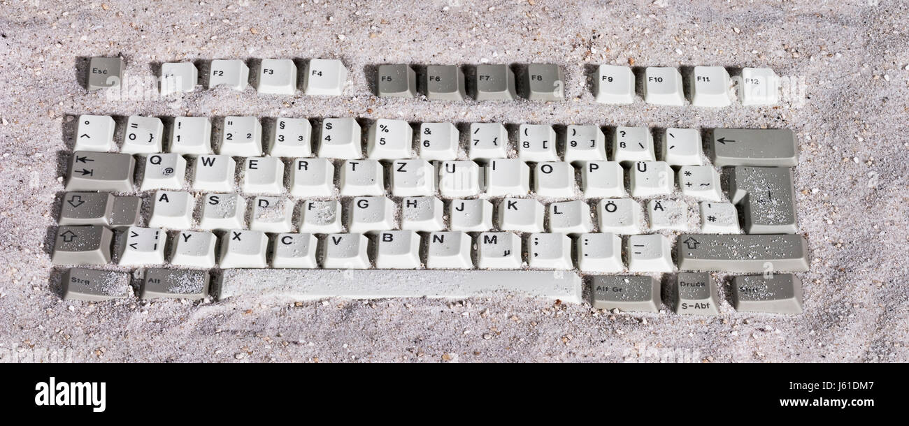 keyboard in the sand Stock Photo - Alamy