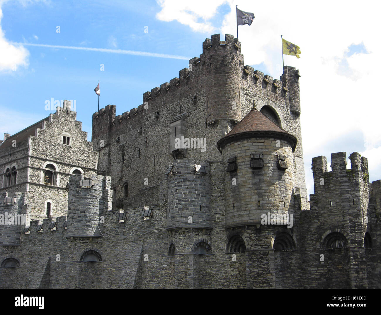 belgium flanders ghent chateau castle historical tourism wall benelux ...