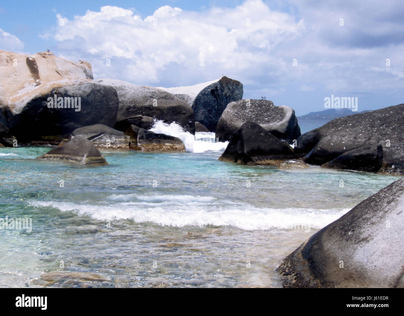 heaven paradise beach seaside the beach seashore rock wave crash ...