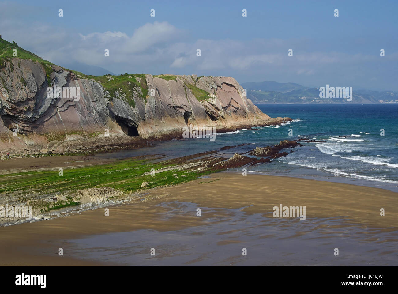 beach seaside the beach seashore spain coast cliff salt water sea ocean ...
