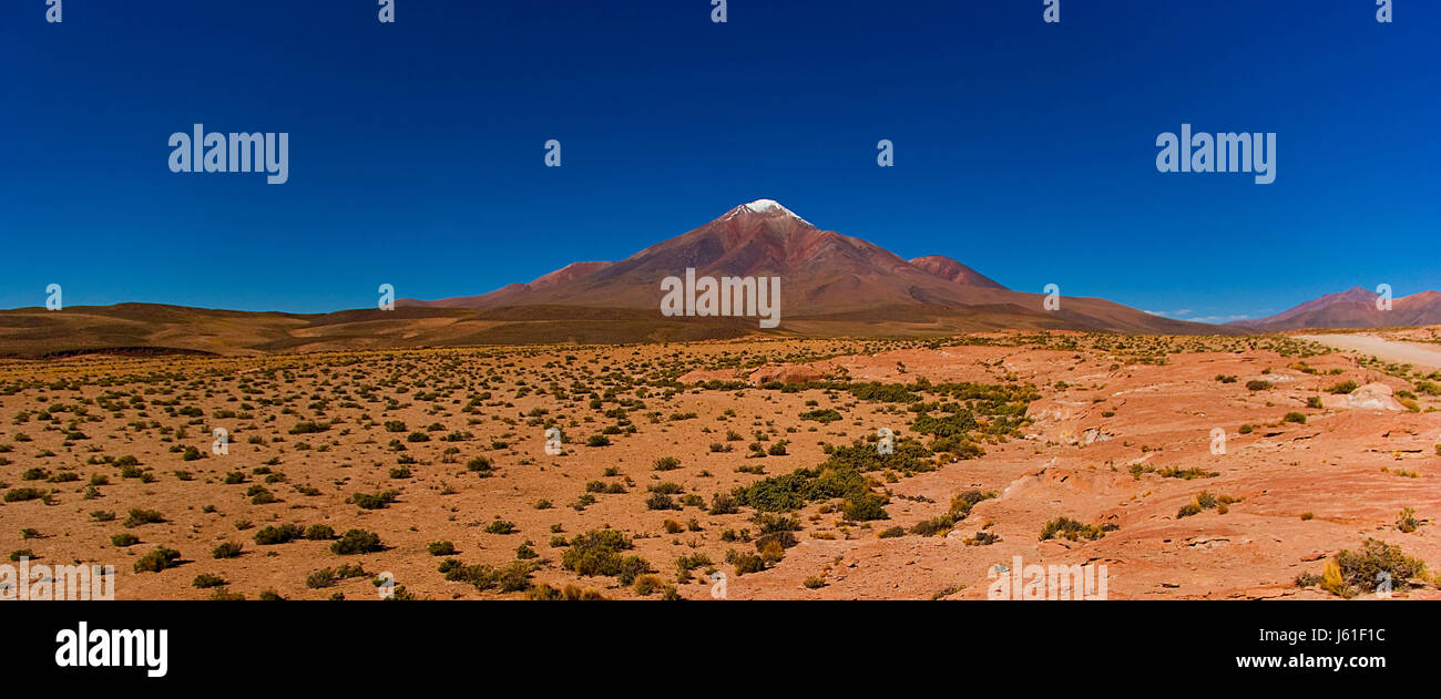 desert wasteland national park south america andes bolivia snow vulcan ...