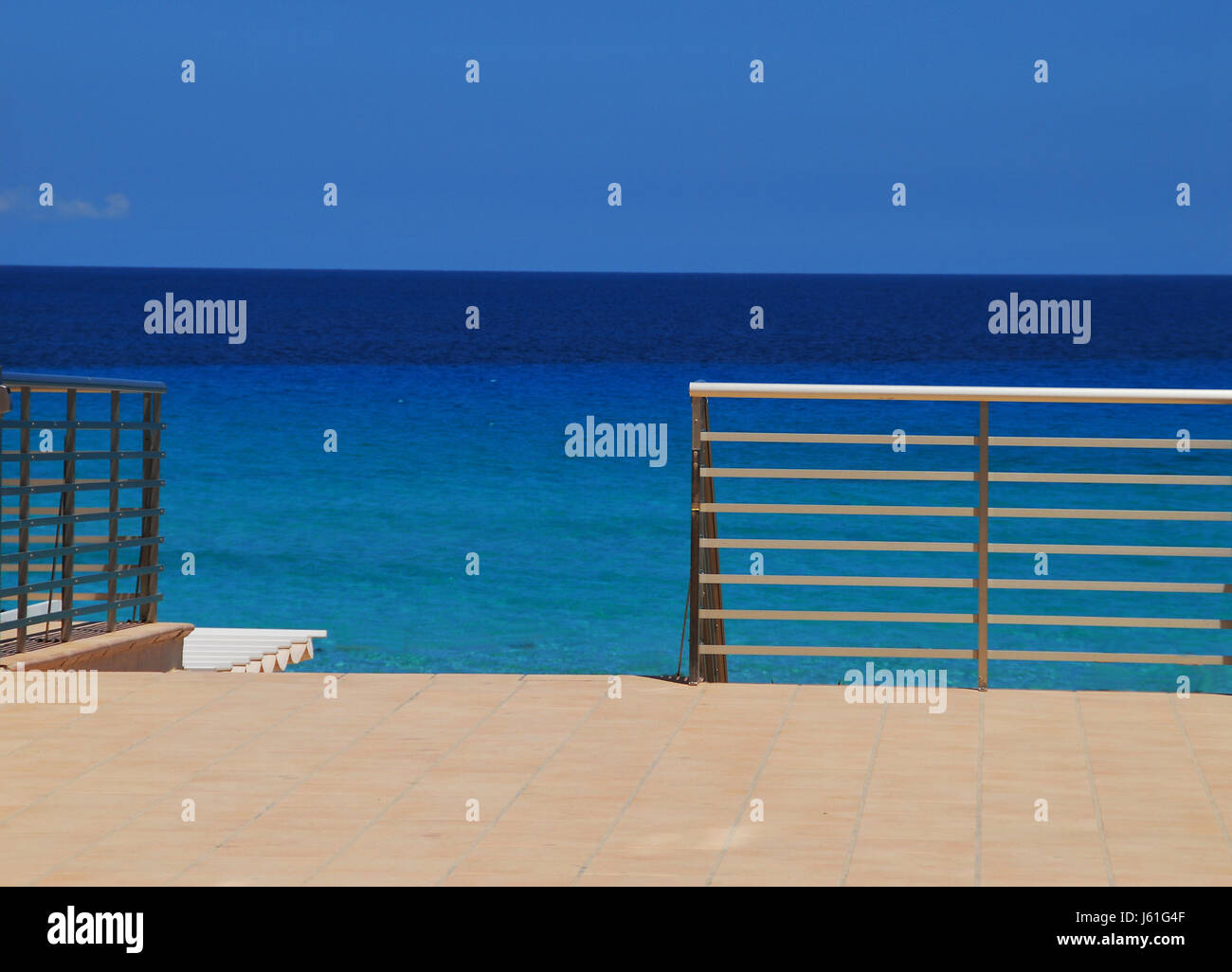 blue mallorca waves spain balcony look-out sight view outlook ...