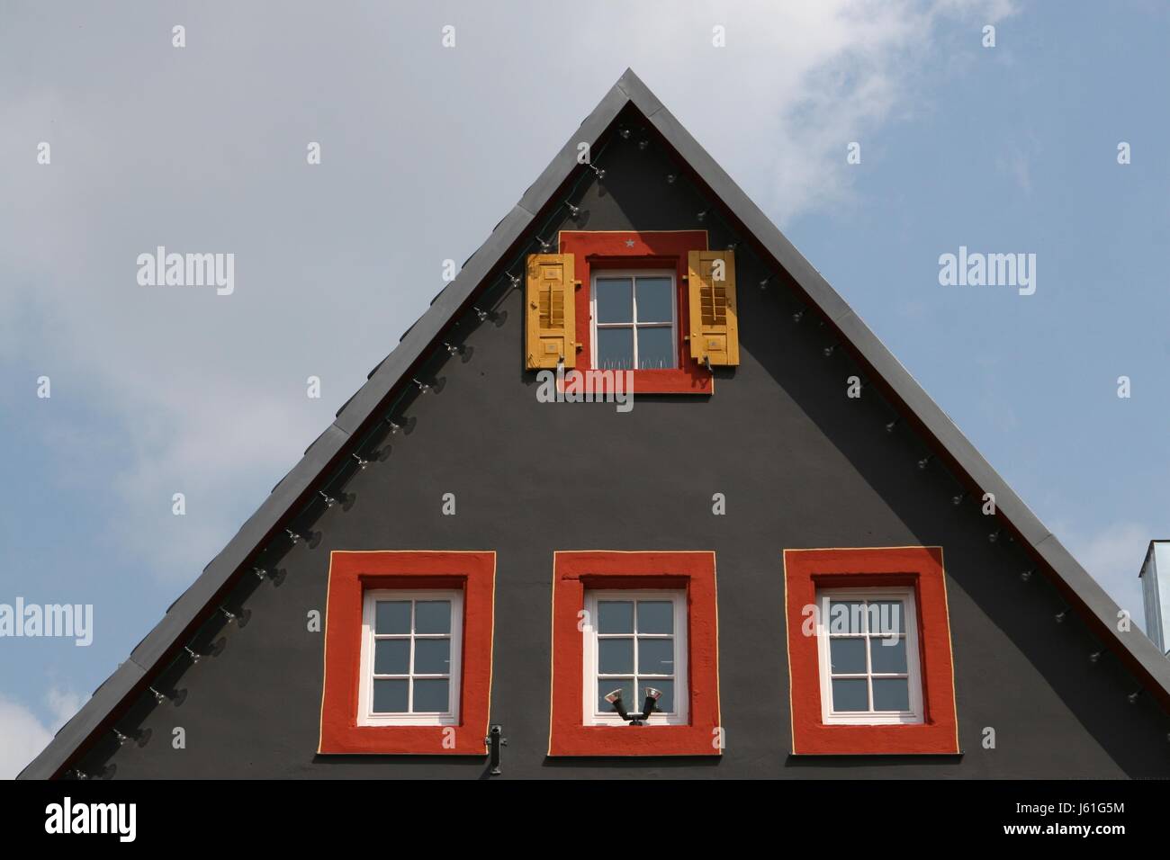 house building window porthole dormer window pane shutters shutter ...