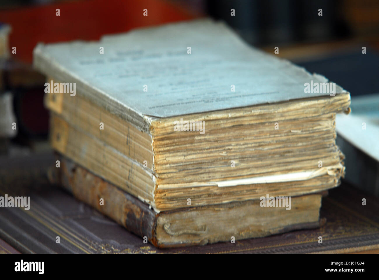 Old bindings hi-res stock photography and images - Alamy