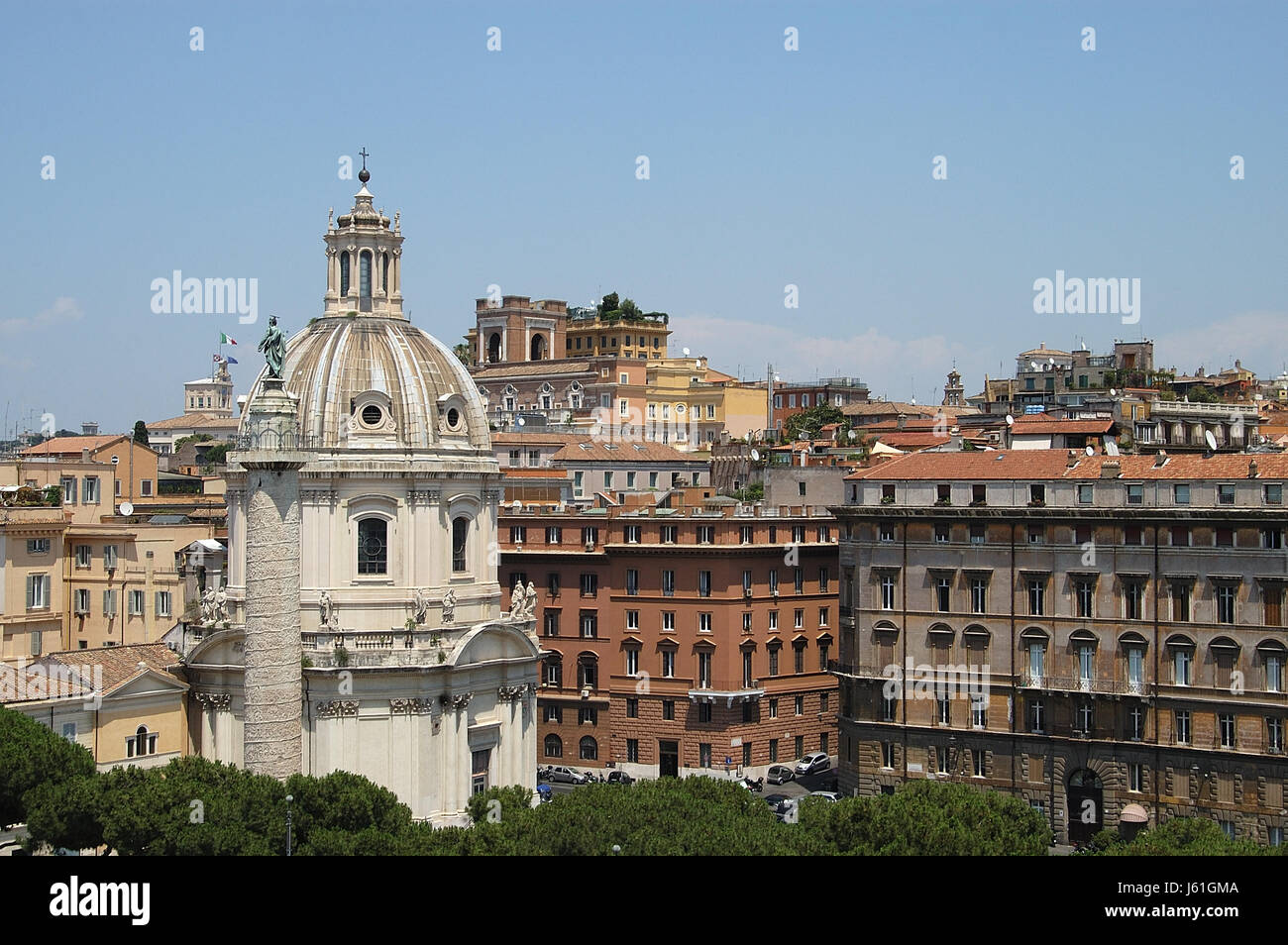 tenements Rome roma towers churches couple steeples italy travel ...