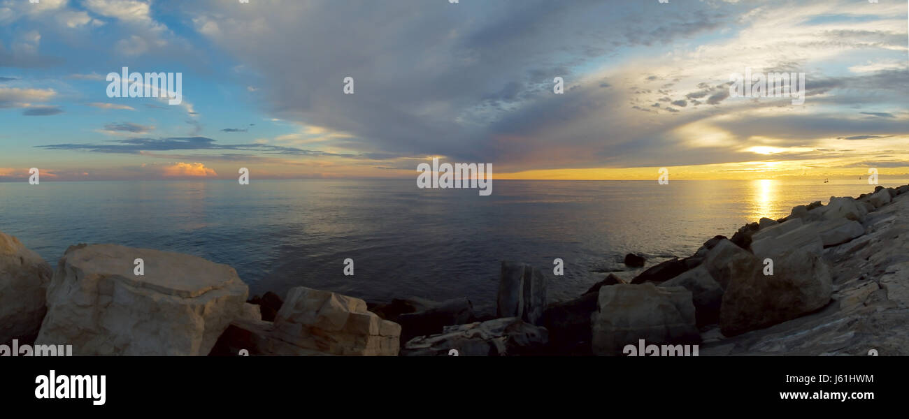 sunset salt water sea ocean water blue shine shines bright lucent light ...