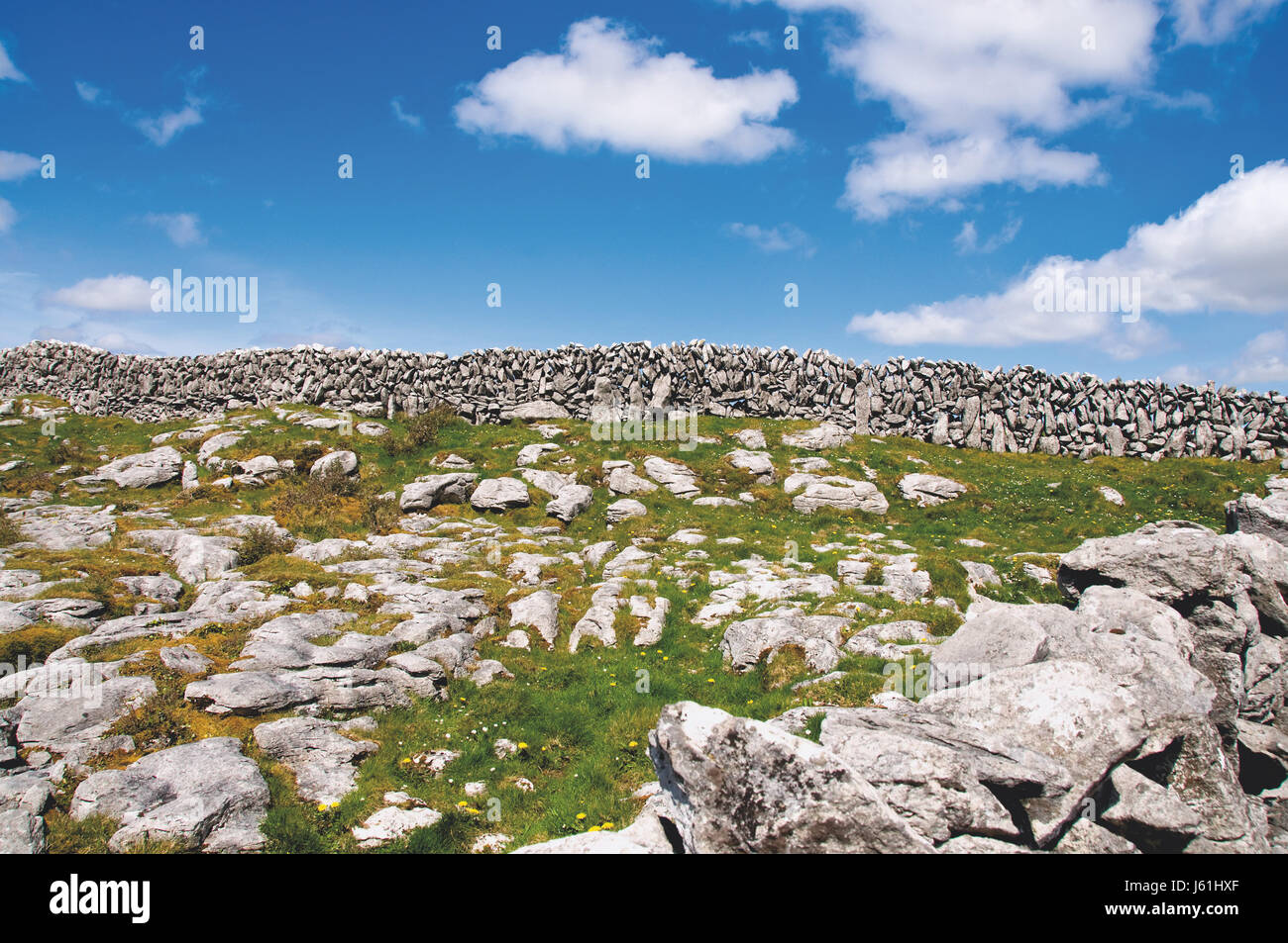 stone field rock wall ireland meadow historical stone cloud wall ...