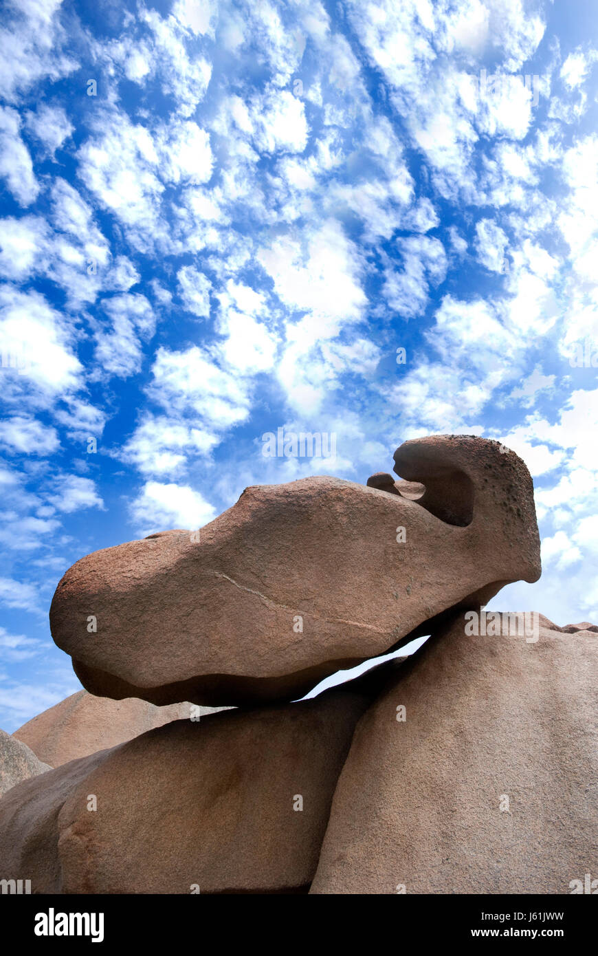 stone rock sightseeing france brittany granite blue abstract recording ...