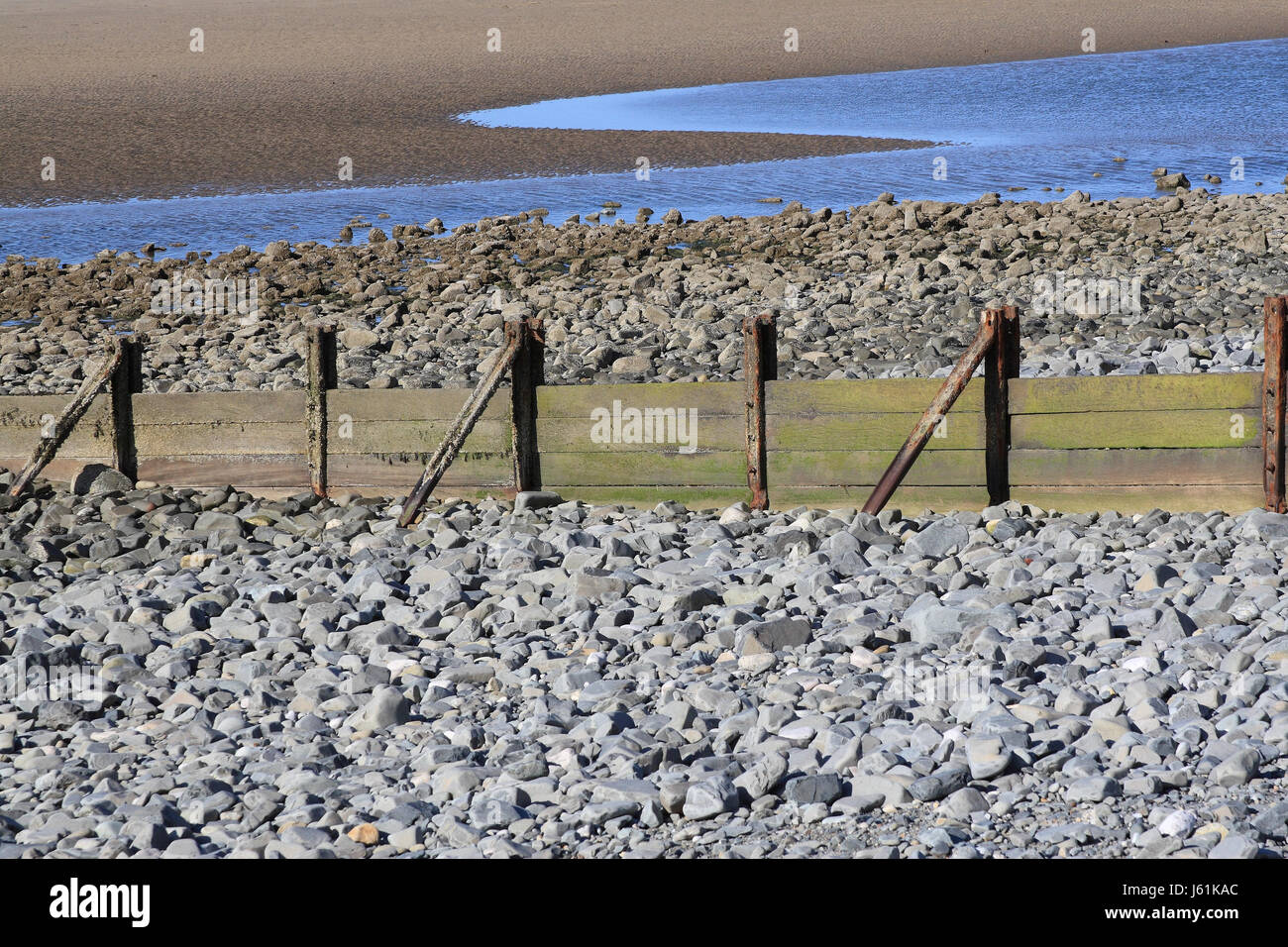 beach seaside the beach seashore fence coast salt water sea ocean water ...