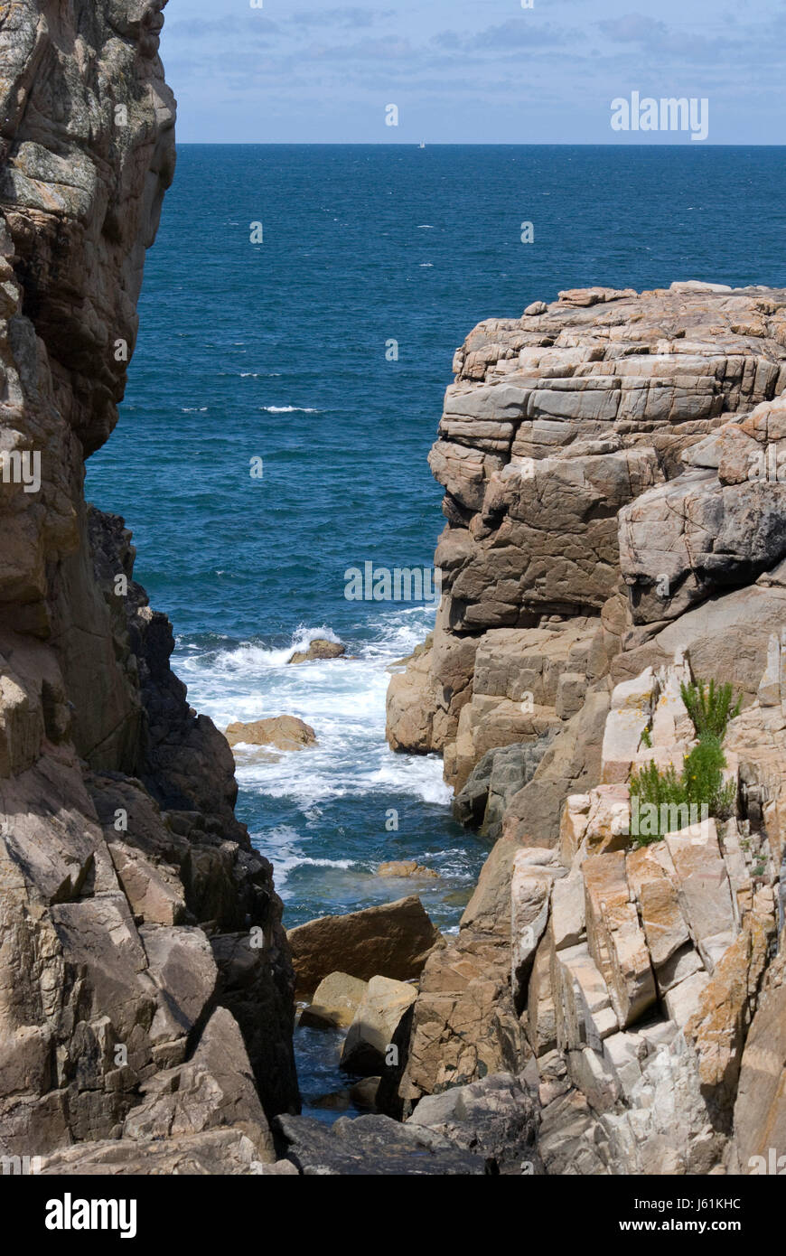 coast brittany granite salt water sea ocean water scenery countryside ...