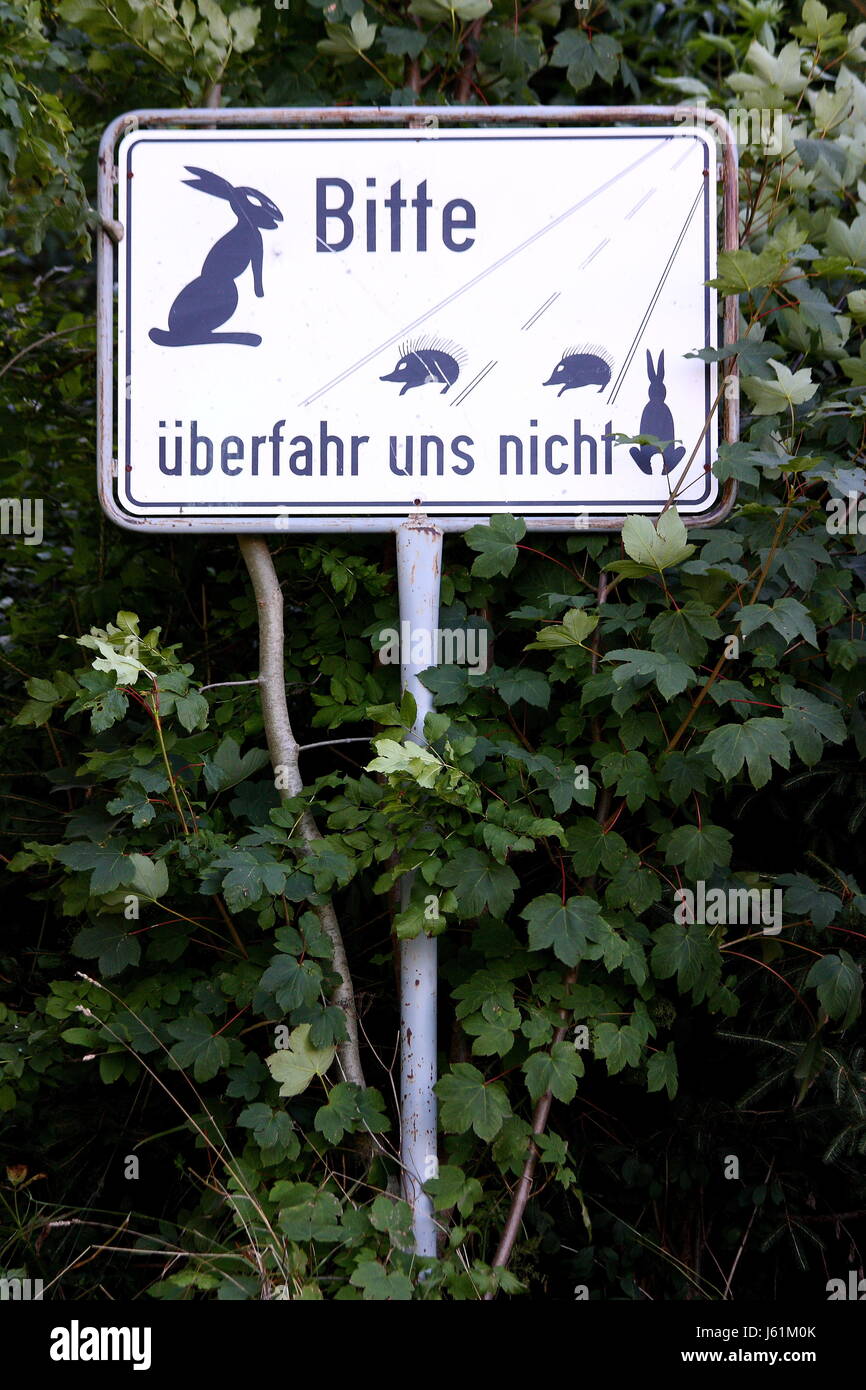 a sign for animals Stock Photo - Alamy