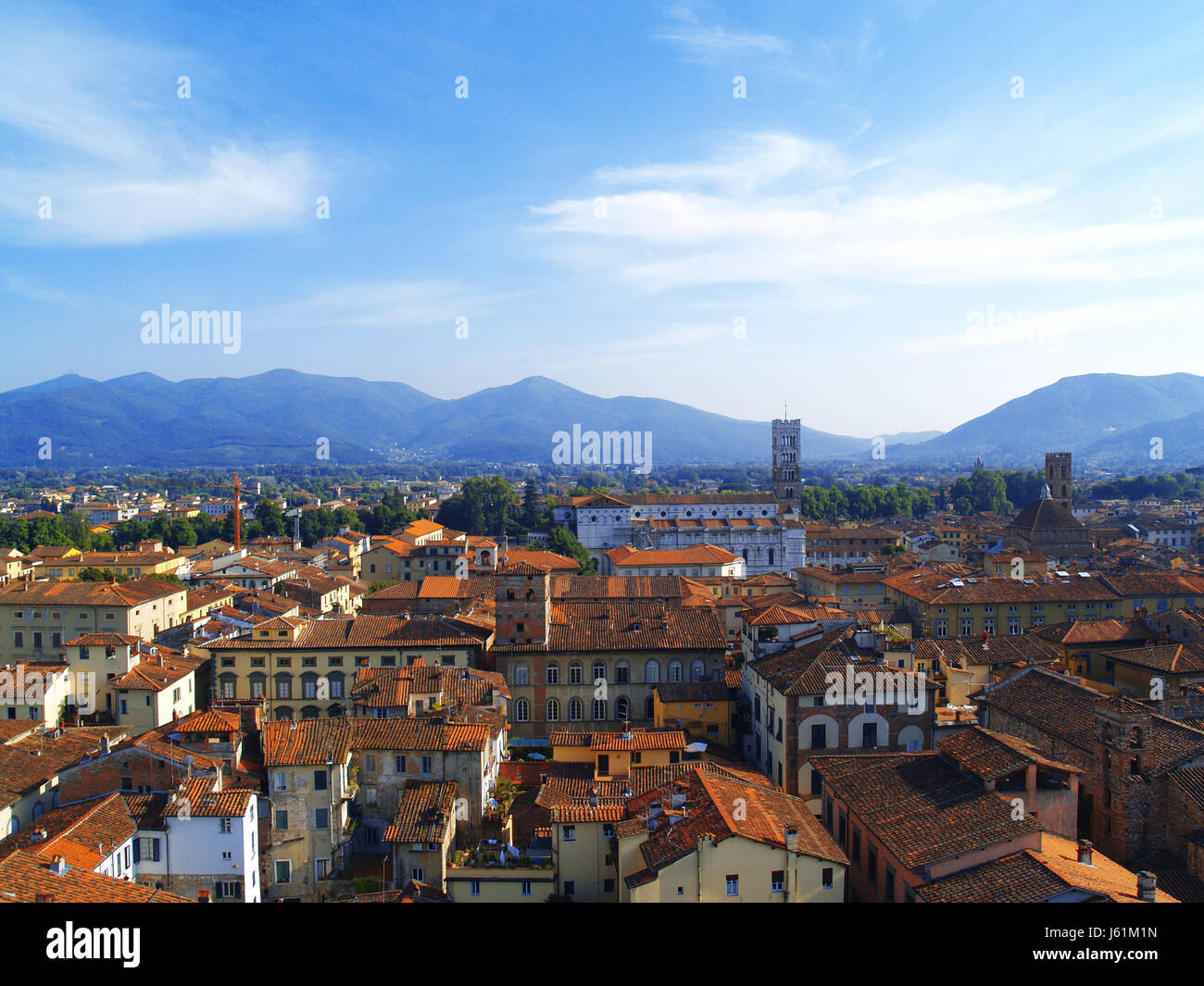 aerial perspective houses city town antique old town tuscany italy ...