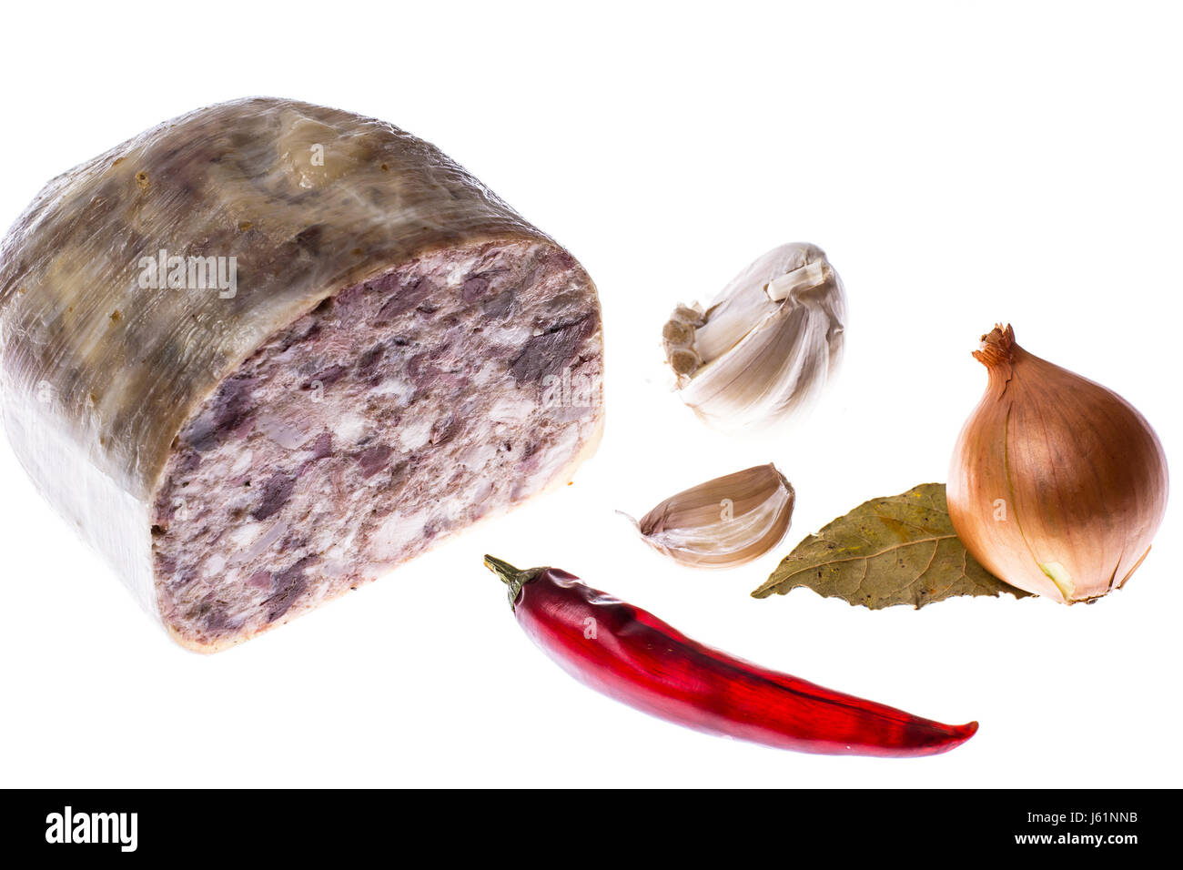 Piece of brawn isolated on white background. Studio Photo Stock Photo ...