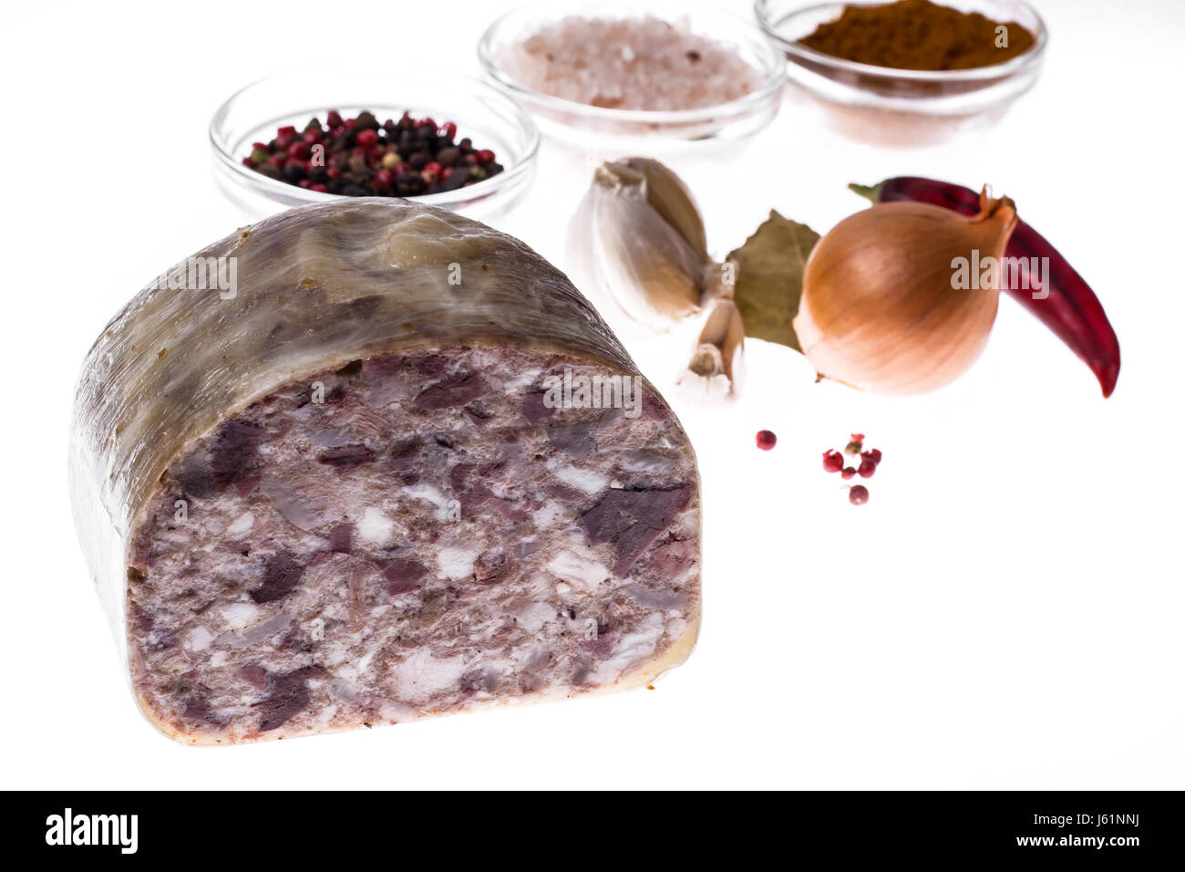 Piece of brawn isolated on white background. Studio Photo Stock Photo ...