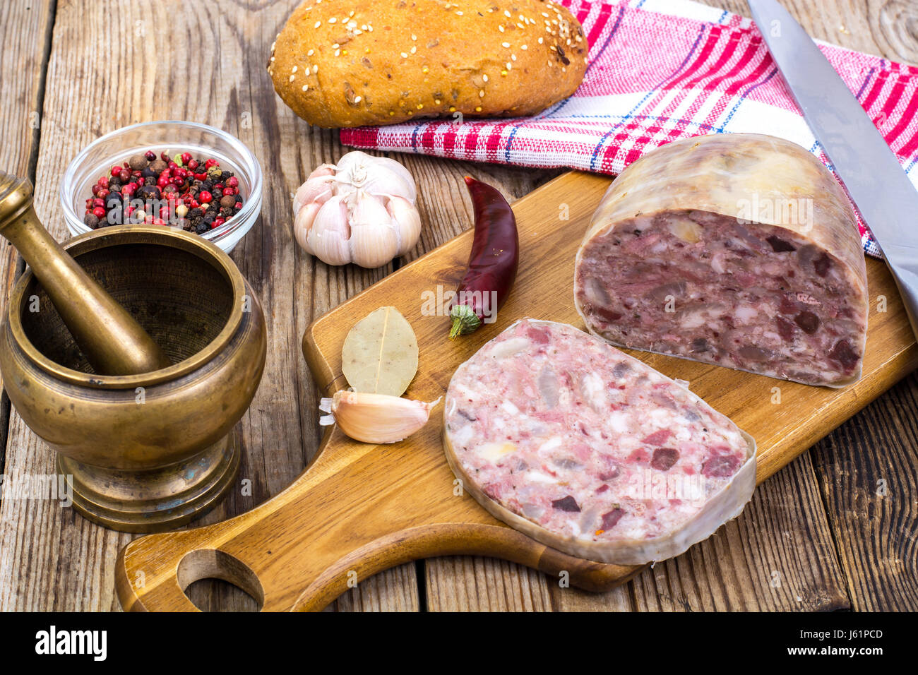 Piece of fresh cutlet with cut slice. Studio Photo Stock Photo - Alamy