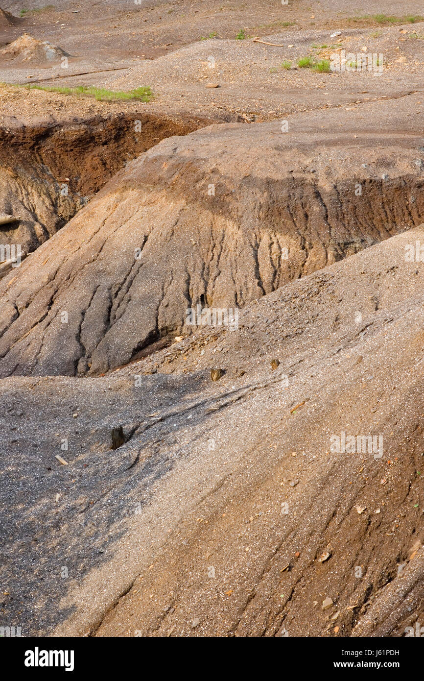 erosion pit slag stone brown brownish brunette conservation of nature ...