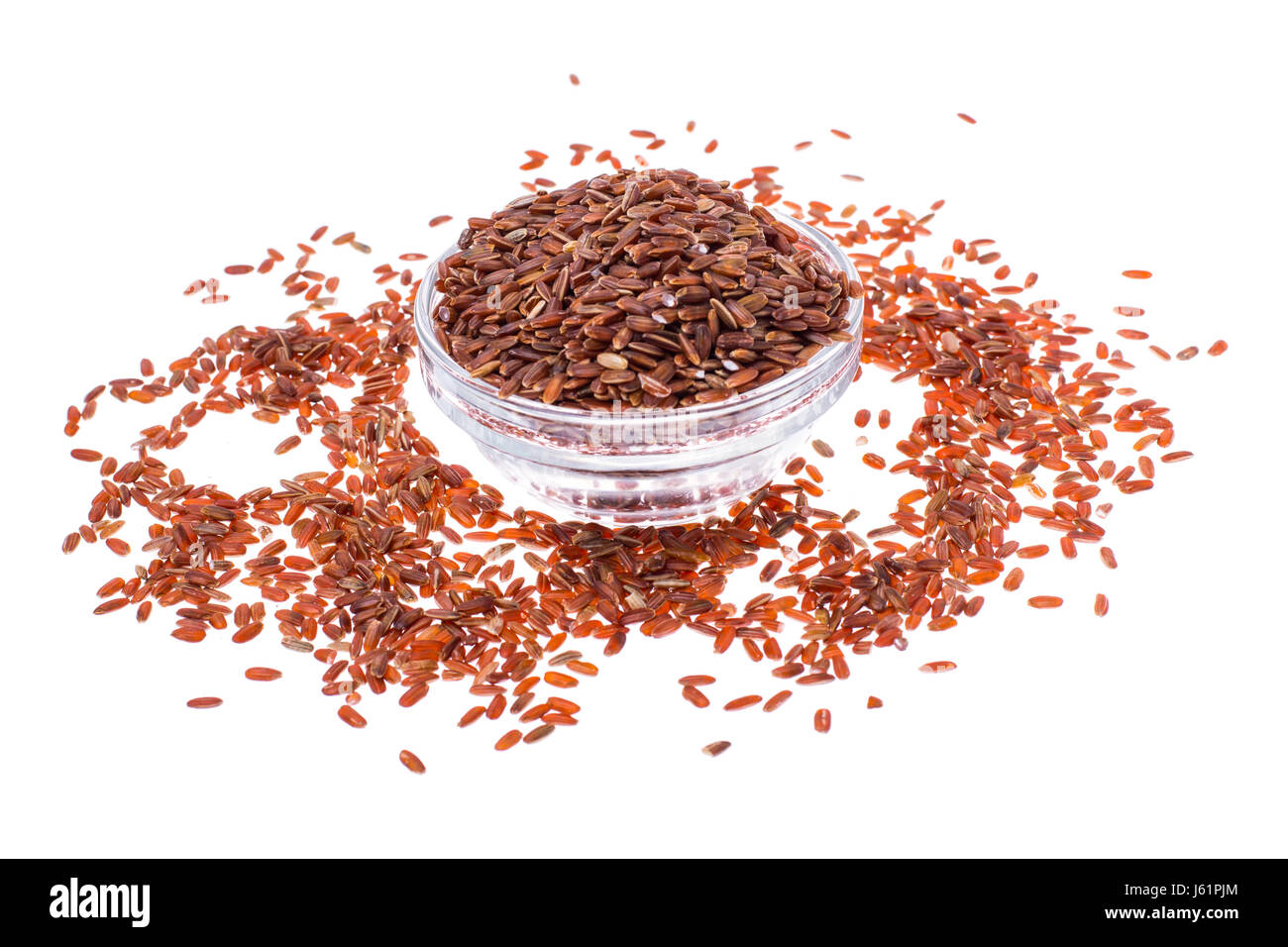 Red rice isolated on white background. Studio Photo Stock Photo - Alamy