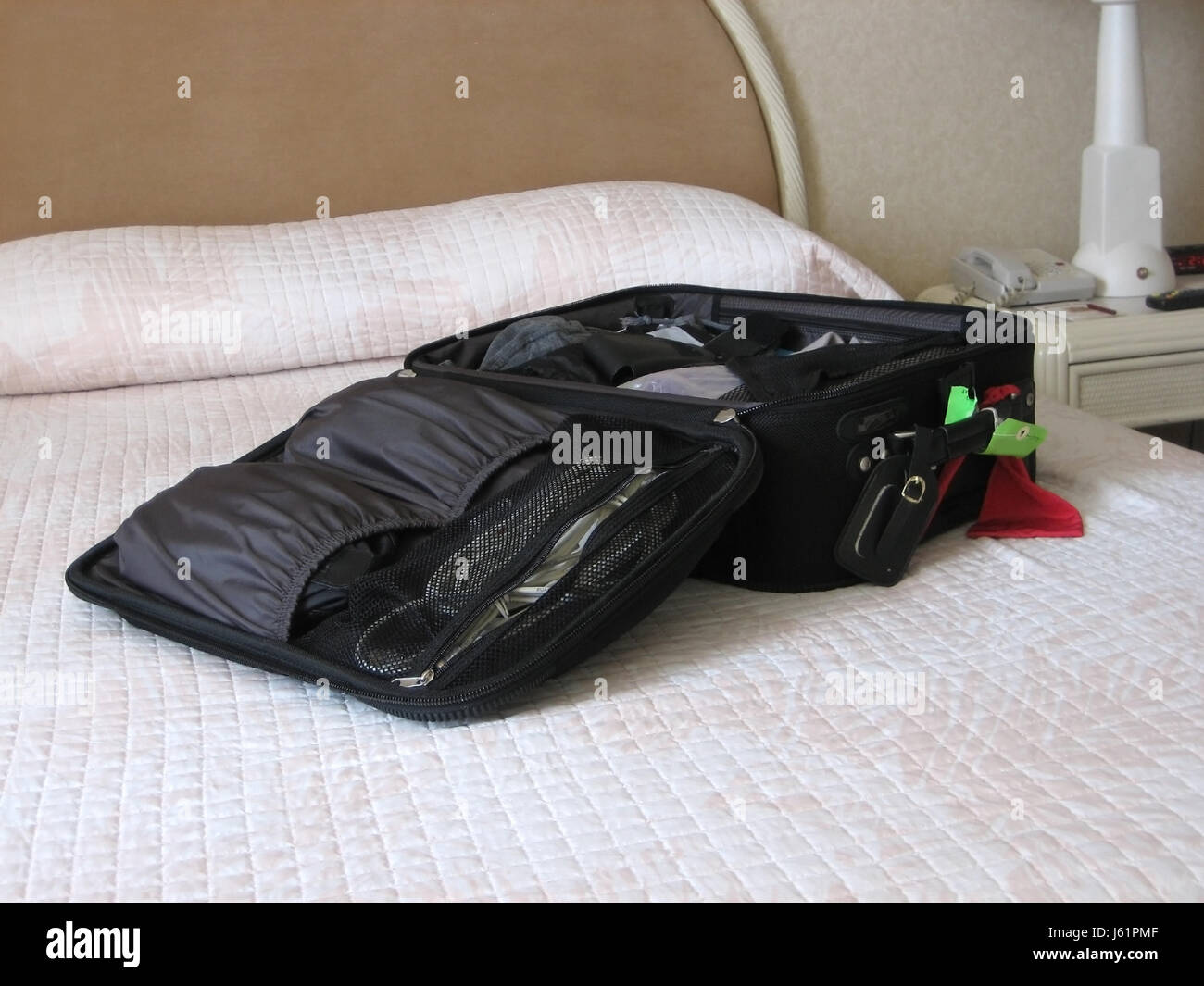 travel bed hotel baggage luggage travel room bed night nighttime ...