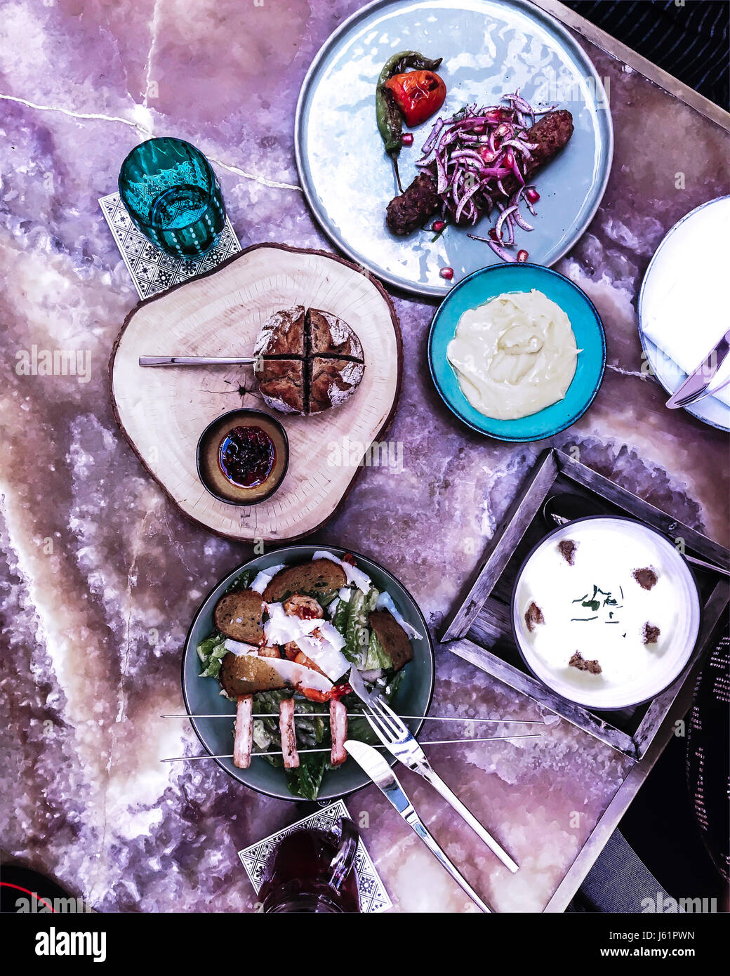 Asian meat dishes buffet hi-res stock photography and images - Alamy