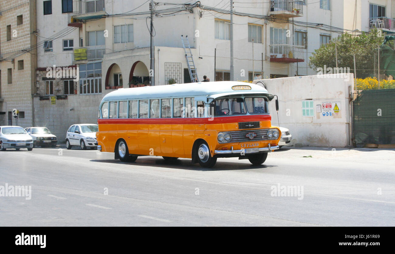 Legendary and iconic Malta public buses, tourist attraction of the ...