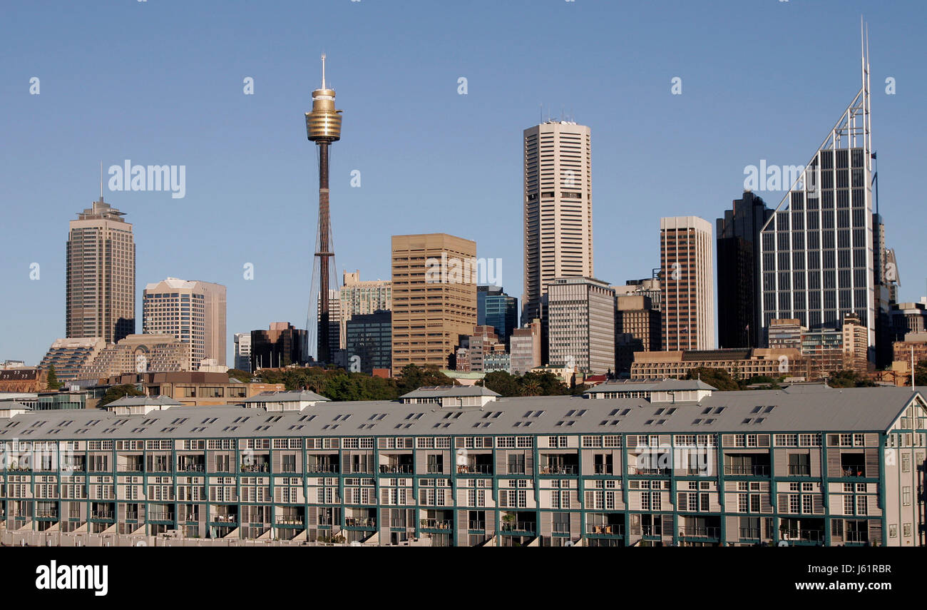 tower city town modern modernity australia skyline urban australian ...