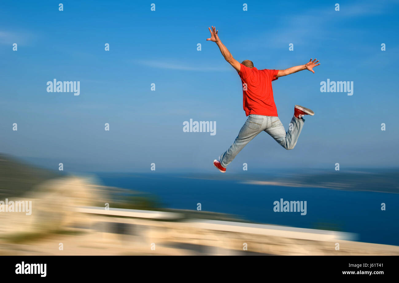 freedom liberty spring bouncing bounces hop skipping frisks jumping ...