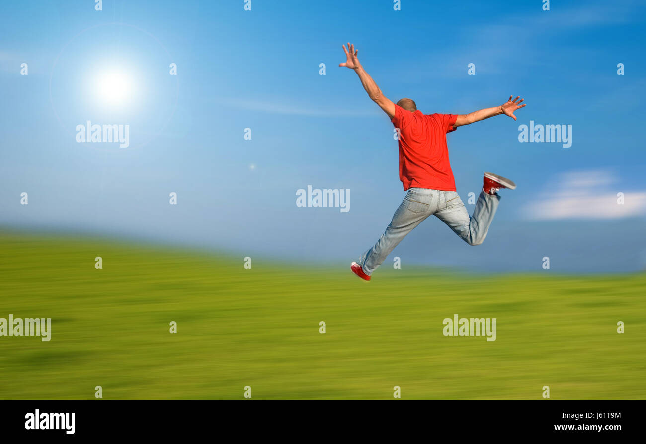 freedom liberty spring bouncing bounces hop skipping frisks jumping ...