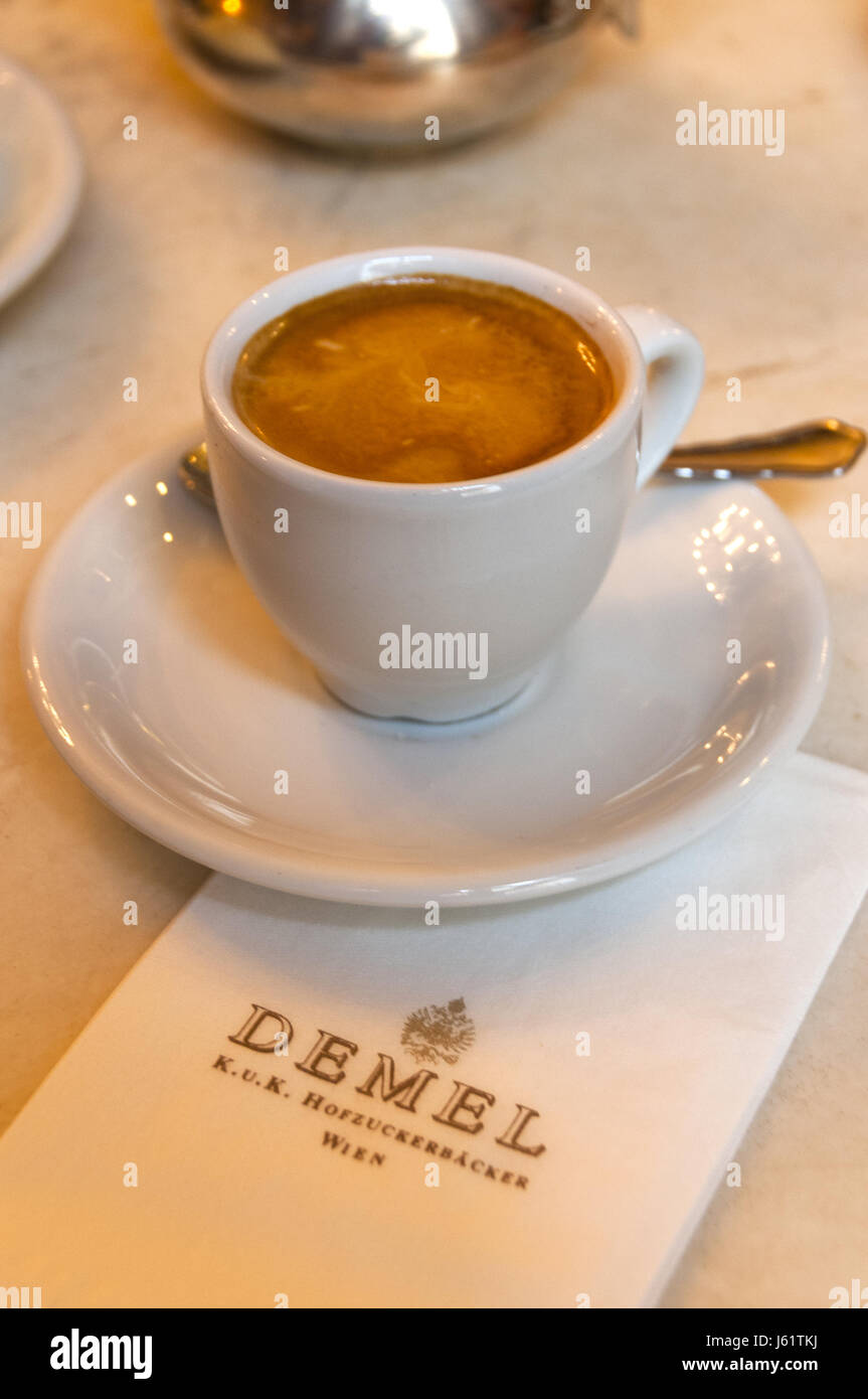 Austria, Vienna, Demel cafe, coffee service Stock Photo - Alamy
