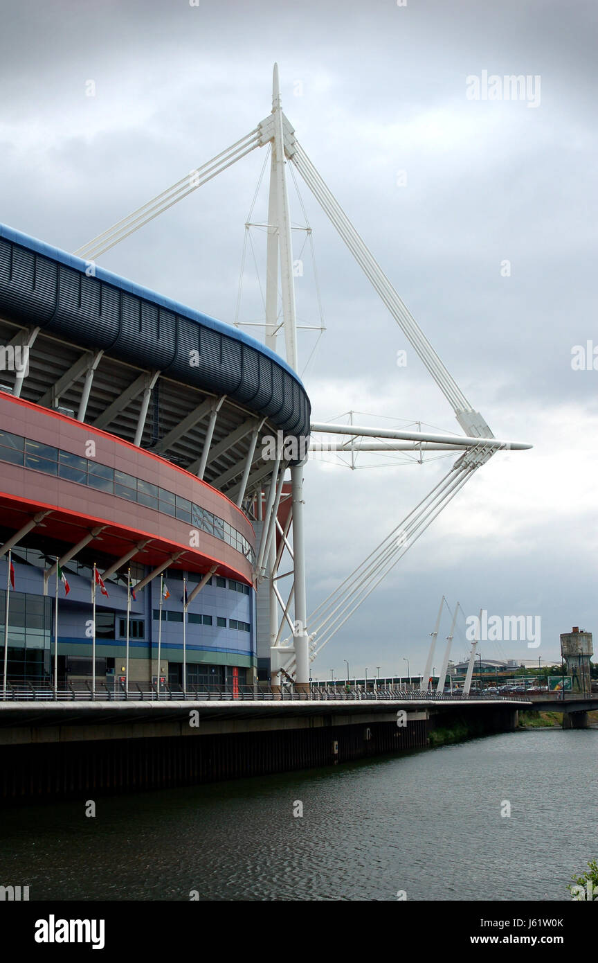 europe stadium wales travel sport sports tourism reflection skyline ...
