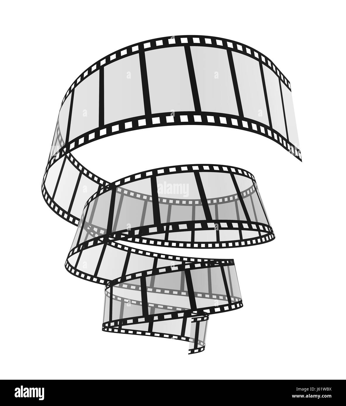 3d Film Strip. Image with clipping path Stock Photo - Alamy