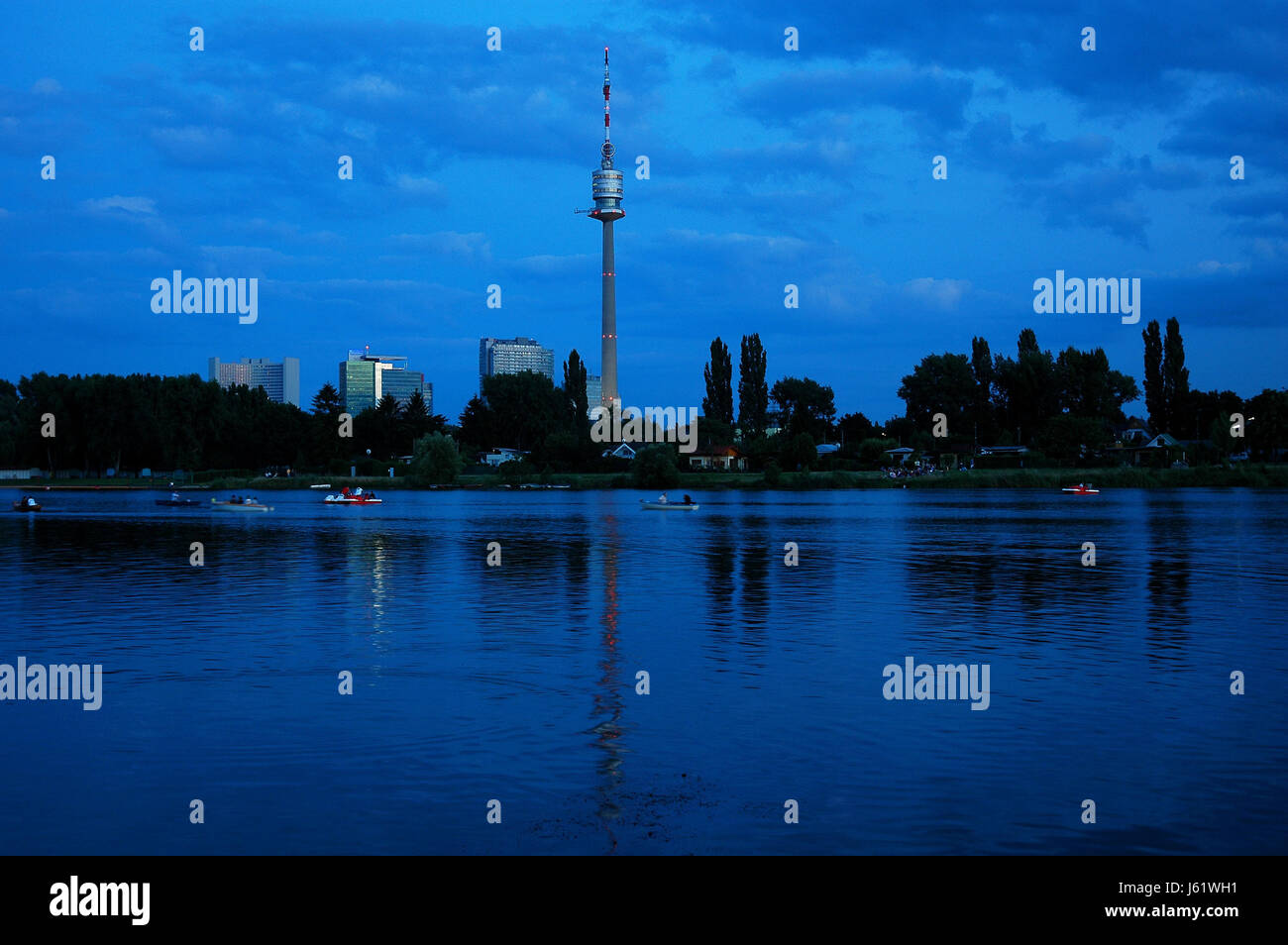 night photograph vienna firmament sky clouds shine shines bright lucent ...