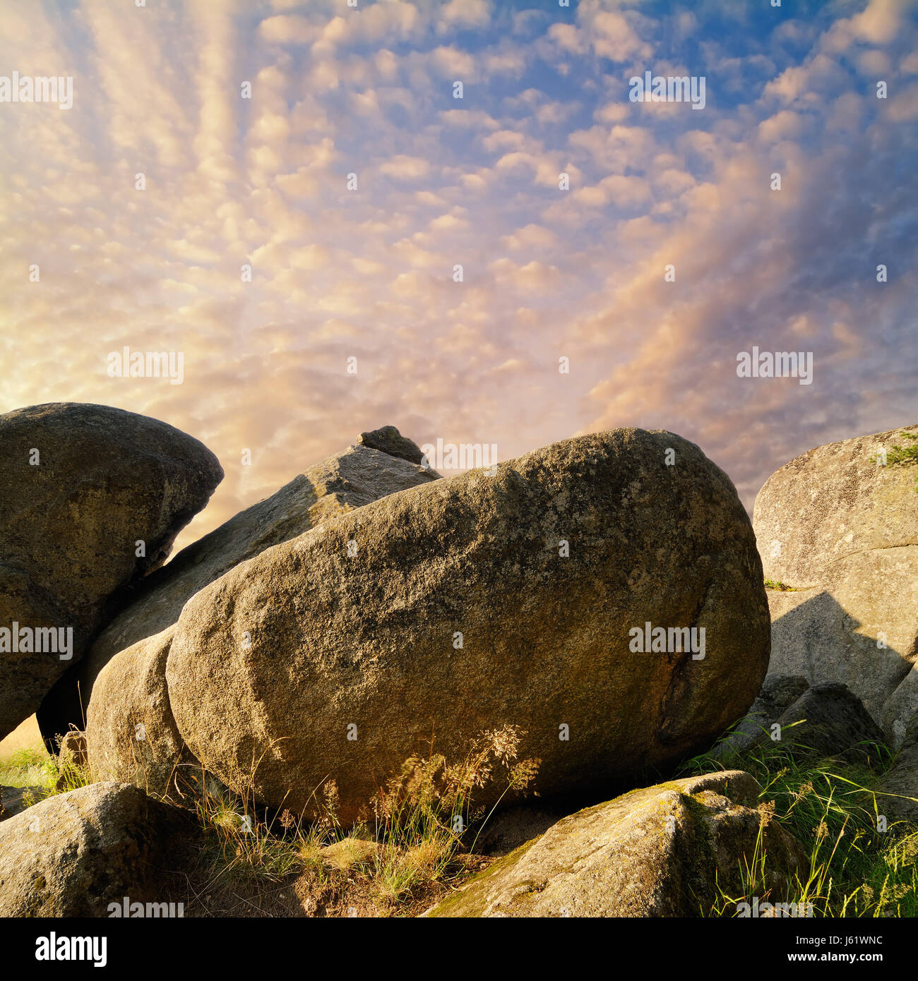 mysticism granite forest-quarter firmament sky stone austrians evening ...