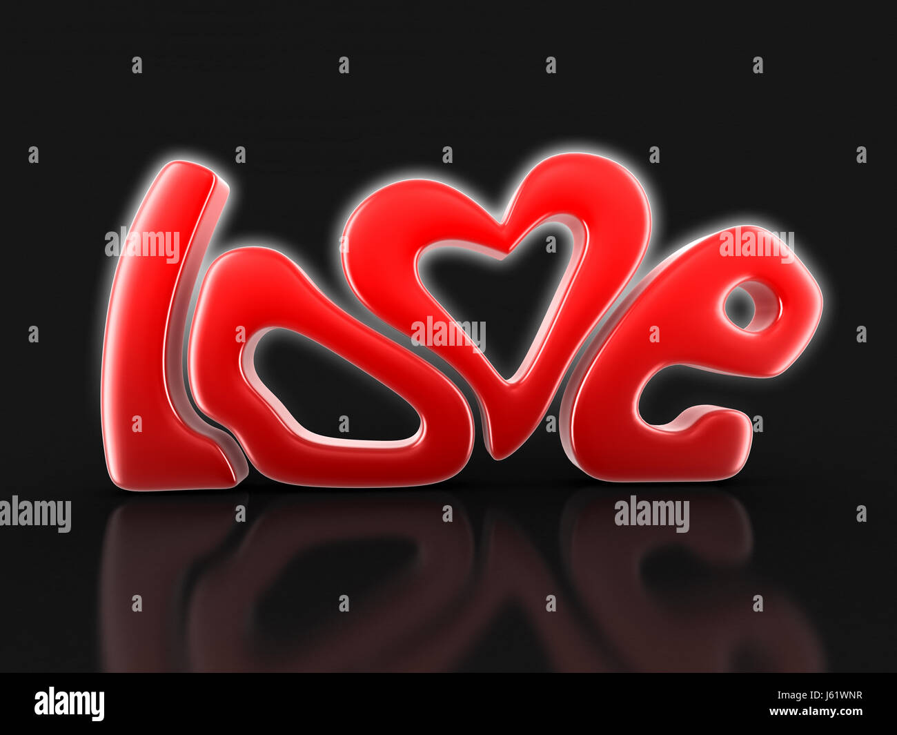 Text love. Image with clipping path Stock Photo - Alamy